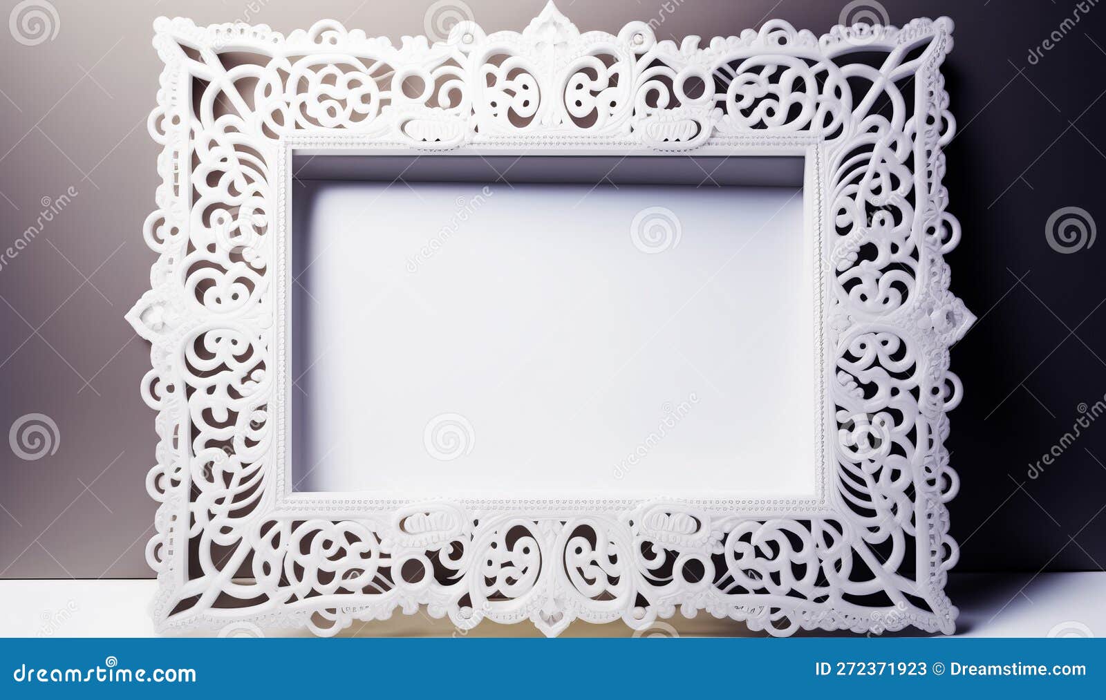 Vintage Classic White Rectangular Photo Frame Stock Illustration ...