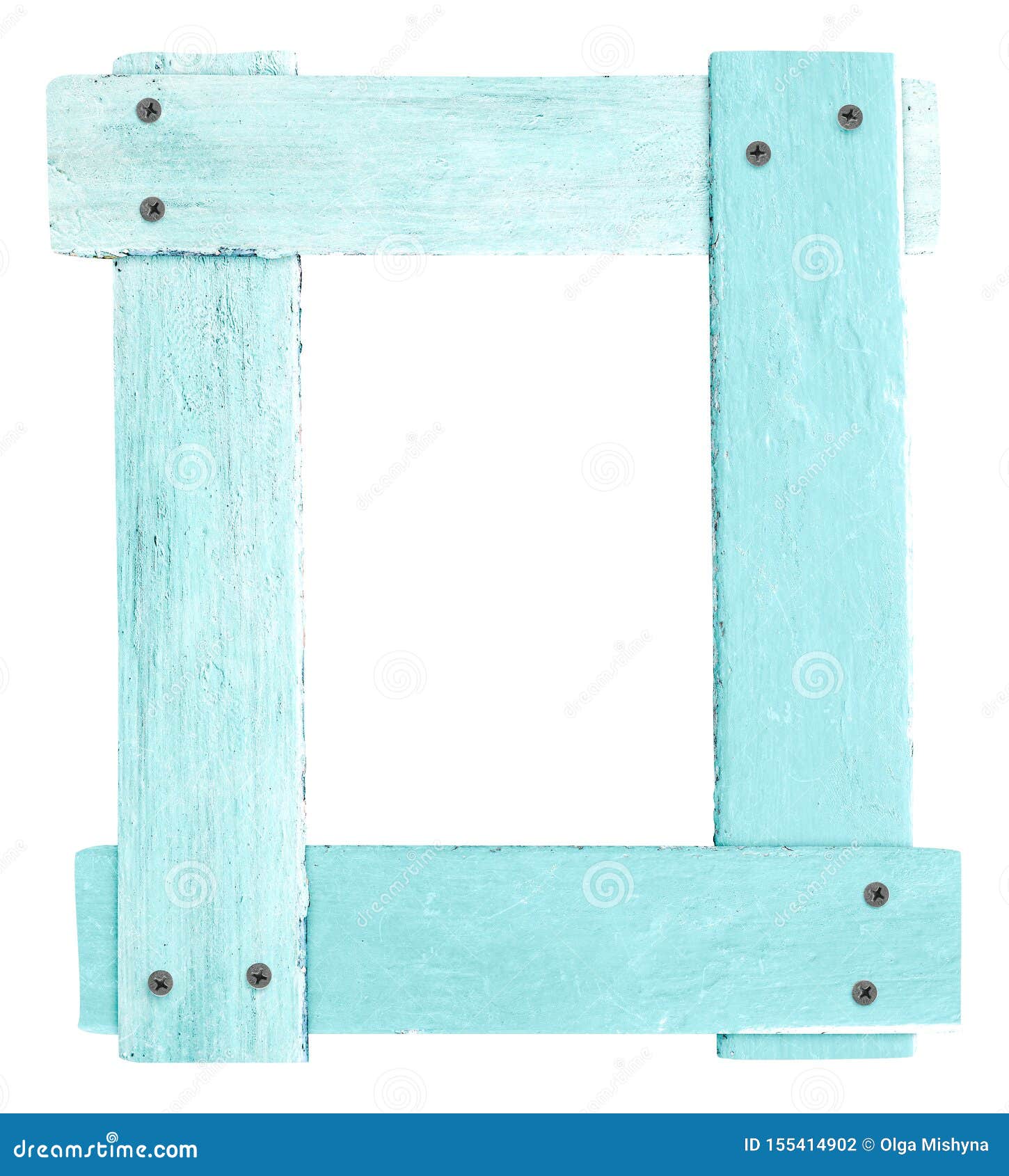 Vintage Classic Wooden Frame Isolated on White Stock Photo - Image of ...