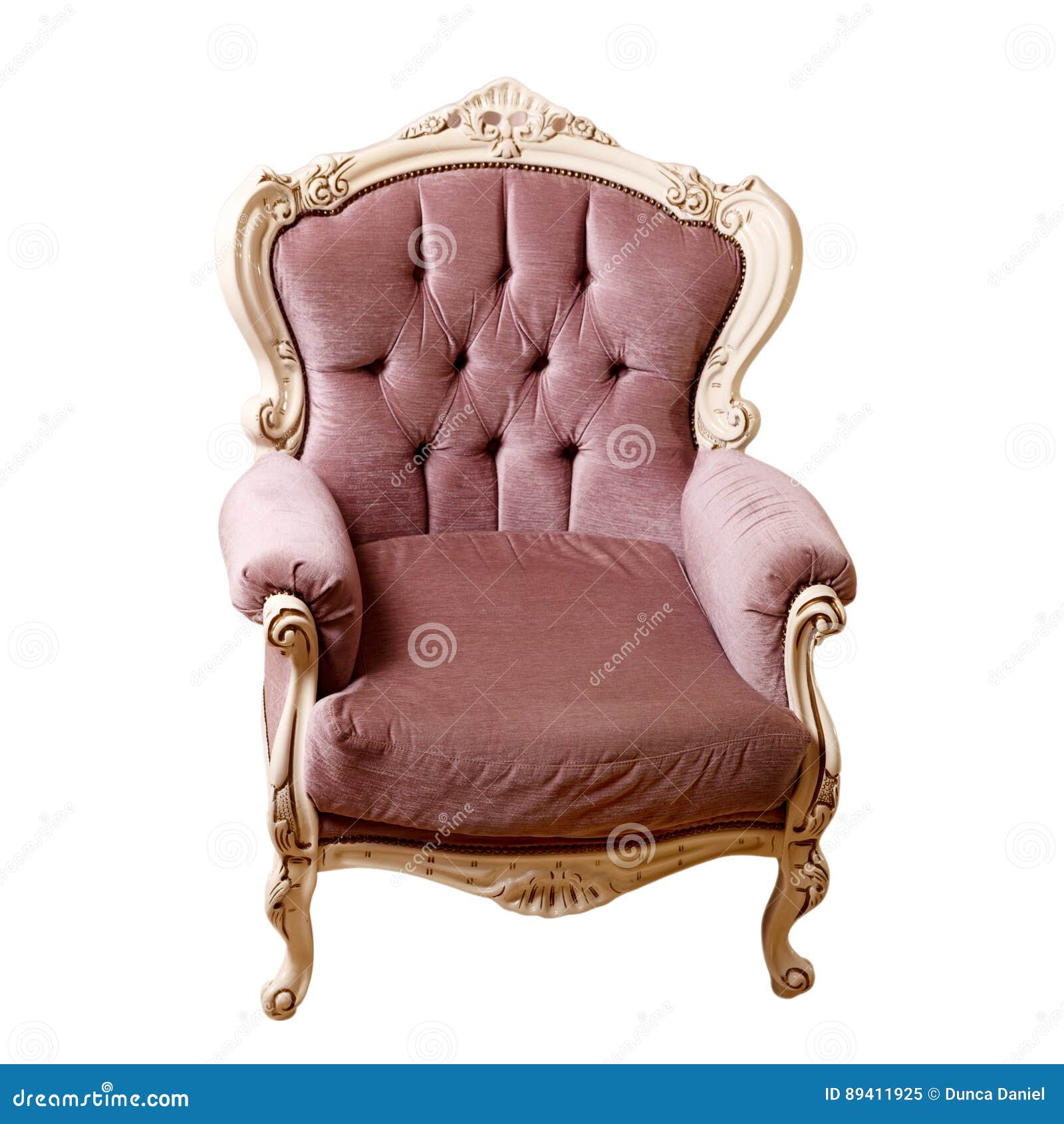 Vintage Classical Chair Isolated on White Stock Image - Image of ...
