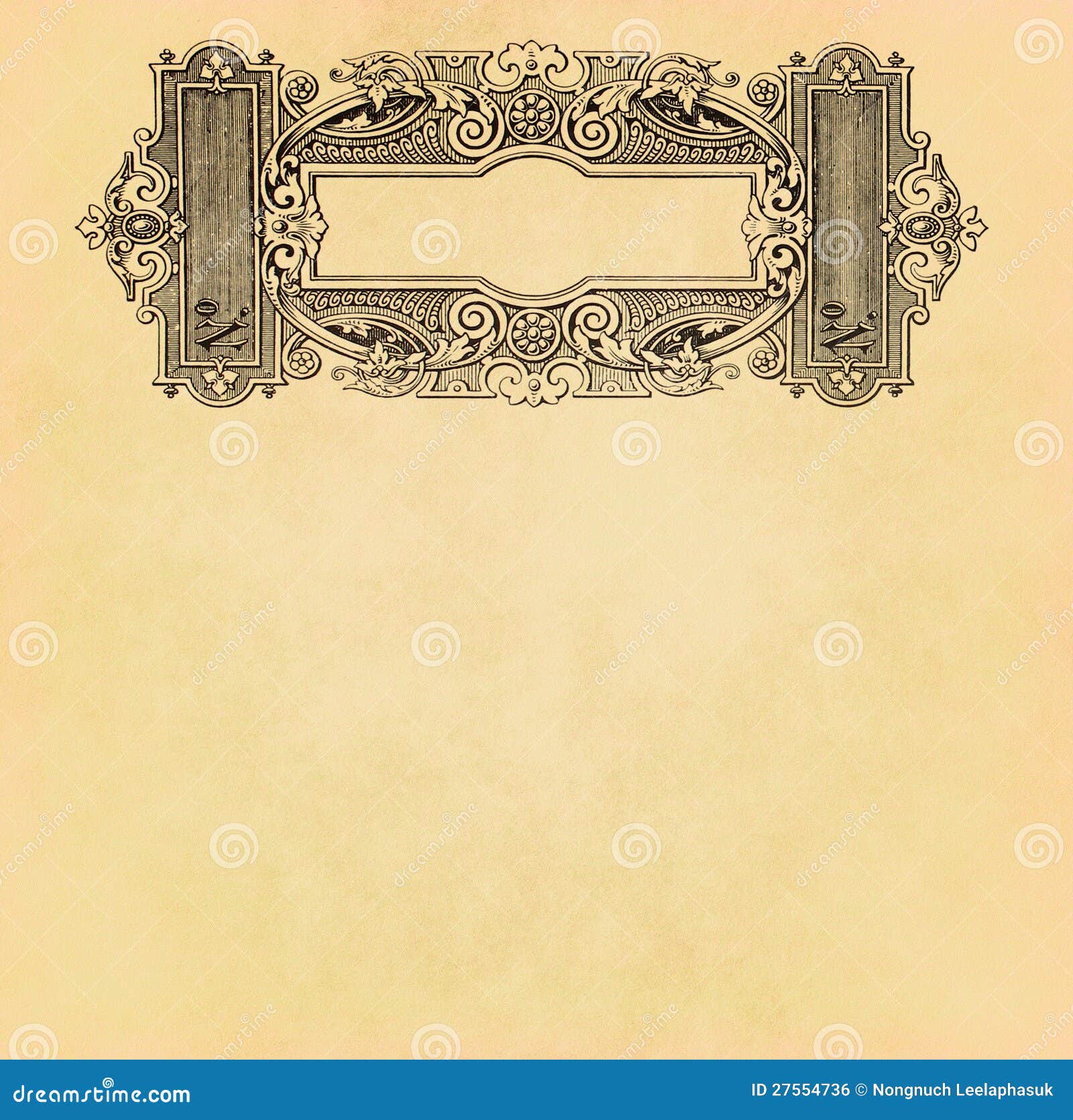 Vintage Classical Label on Old Paper Stock Illustration - Illustration ...