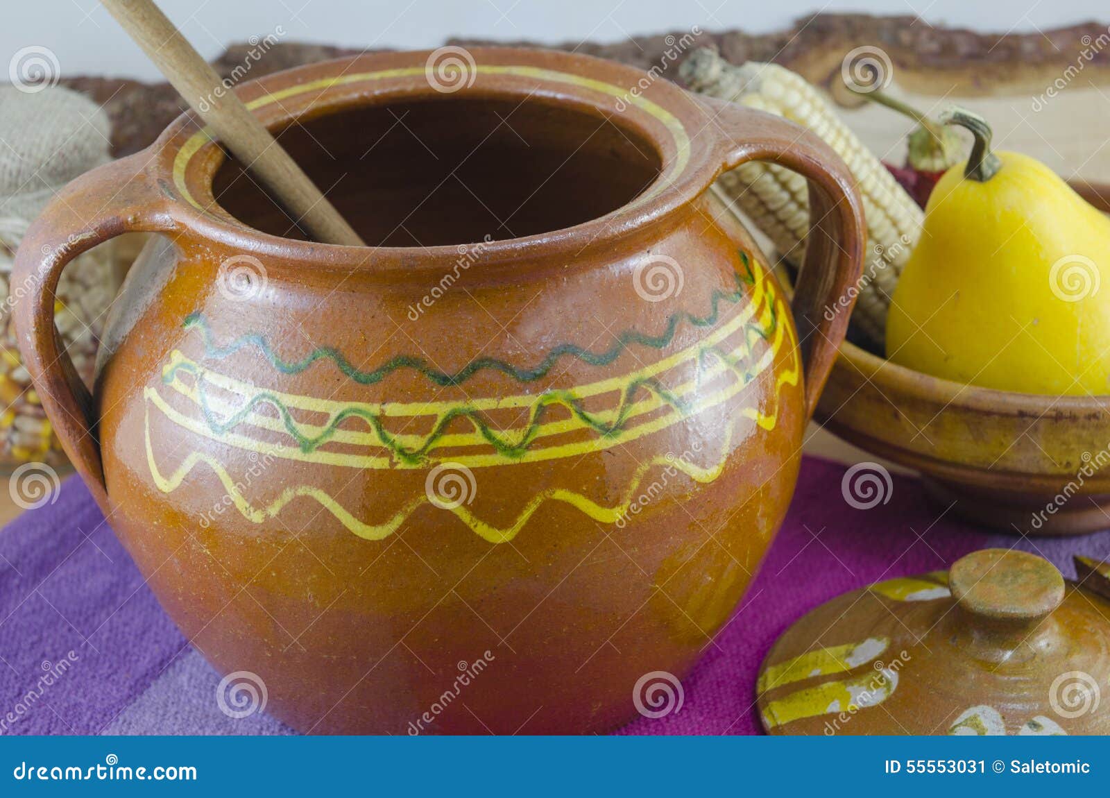 Vintage clay pottery stock image. Image of decorative - 55553031