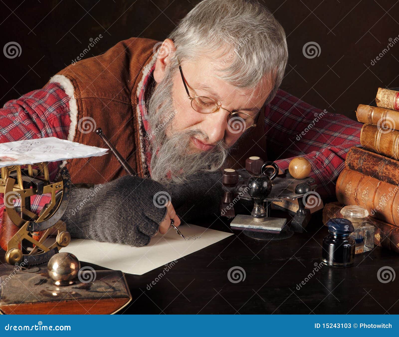 Vintage clerk stock image. Image of classic, worker, victorian - 15243103