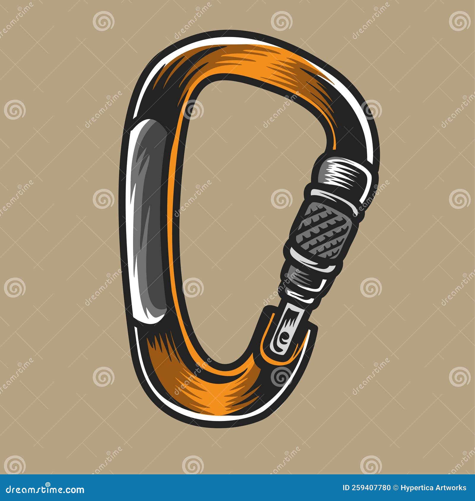 Climber Carabiners Vector Illustration Stock Vector - Illustration of ...