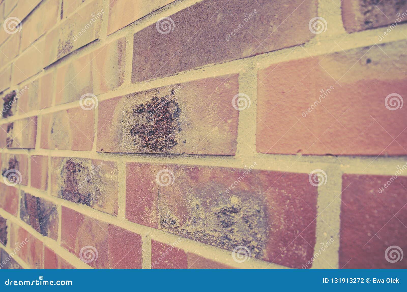 Vintage Clinker Brick Wall Background Stock Photo - Image of outside ...