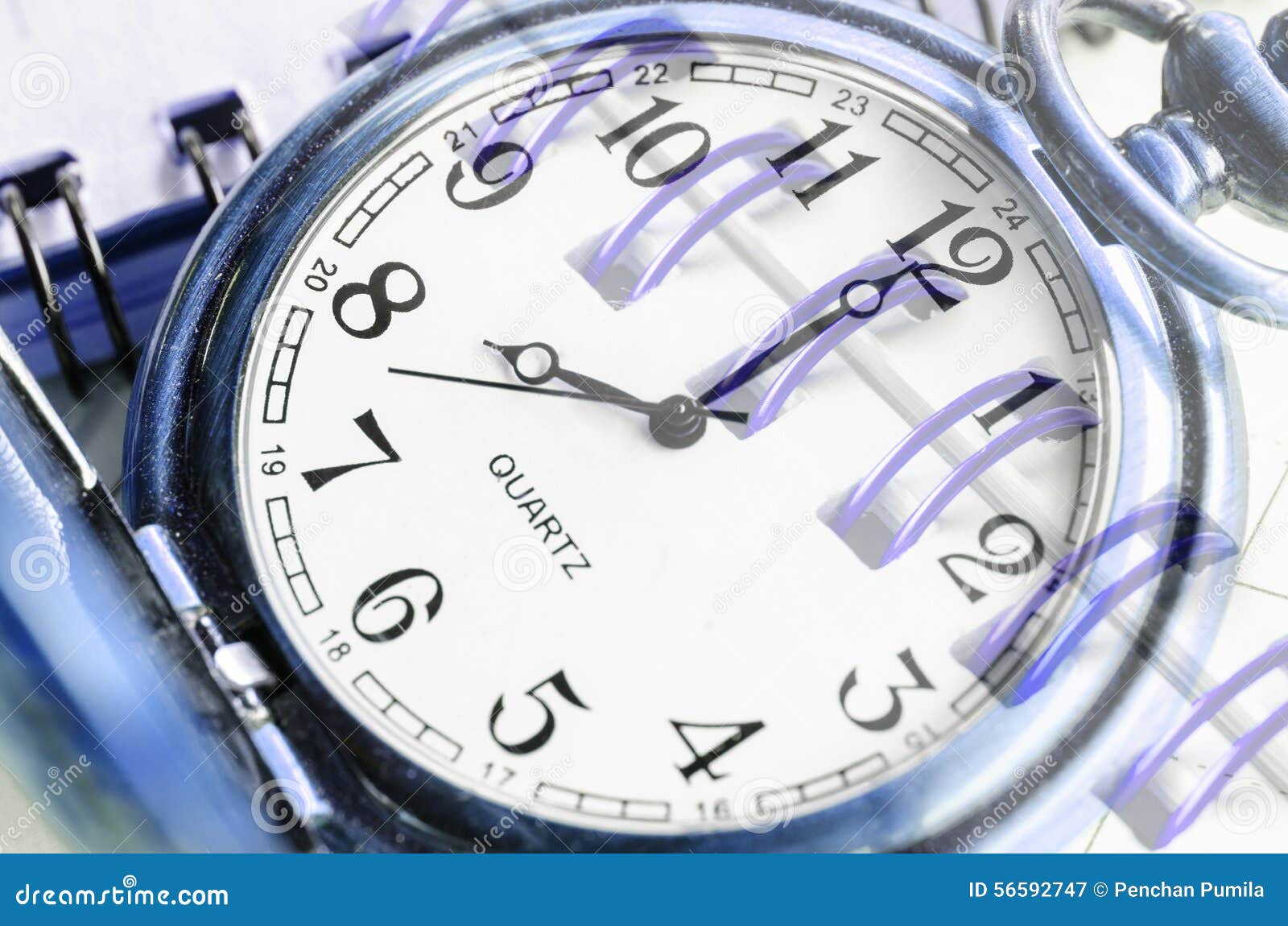 Vintage clock and diary. stock image. Image of analog - 56592747