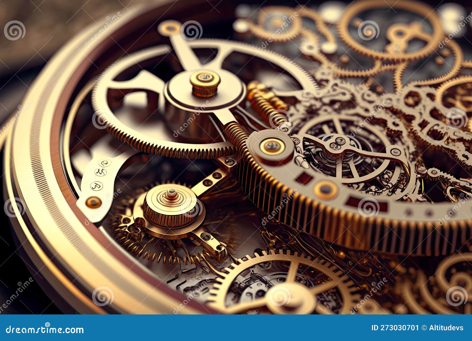 Vintage Clock Disassembled with Clockwork with Gears and Small Details ...