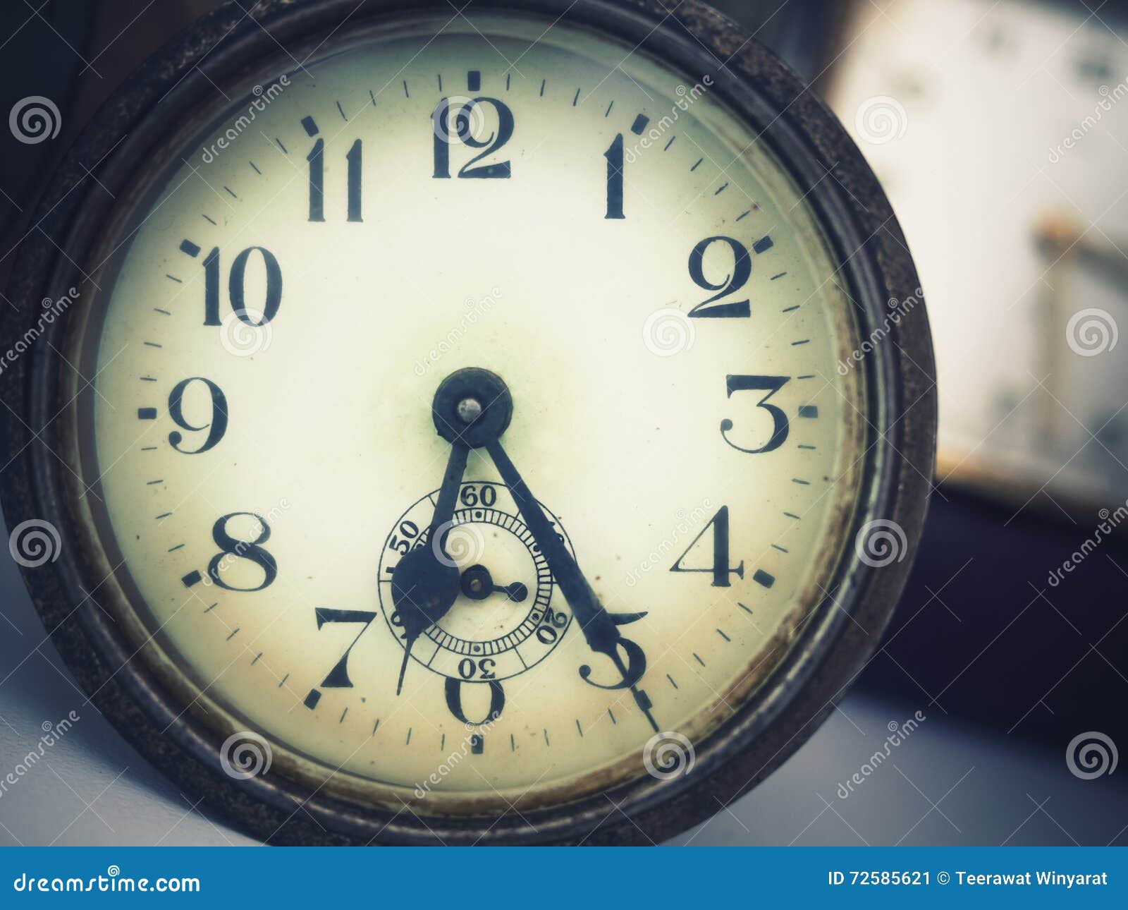 Vintage Clock Display Time Conceptual Stock Image - Image of dial ...