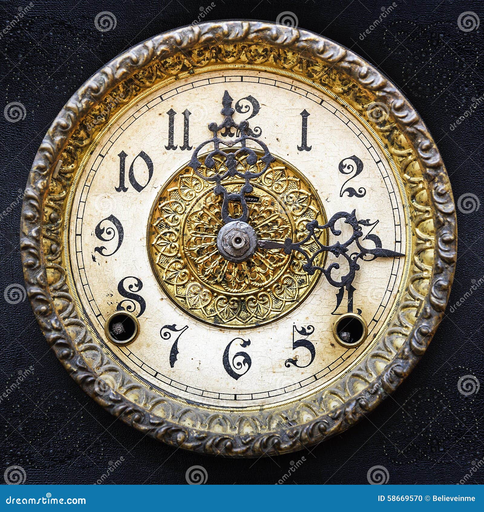Vintage clock stock photo. Image of dust, eternity, aged - 58669570