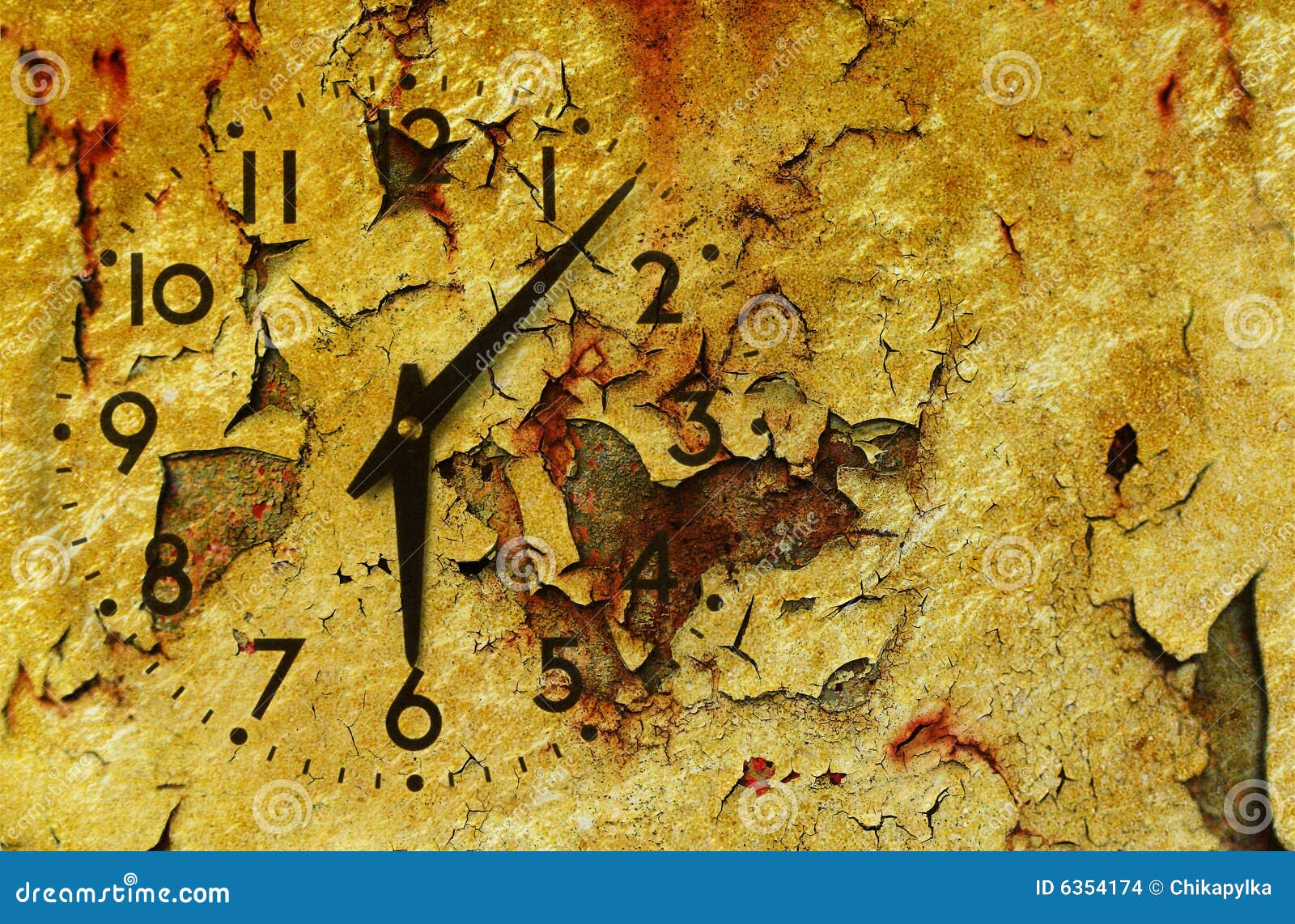 Vintage Clock With Mechanism Vintage Clock With Uncovered Clockwork ...