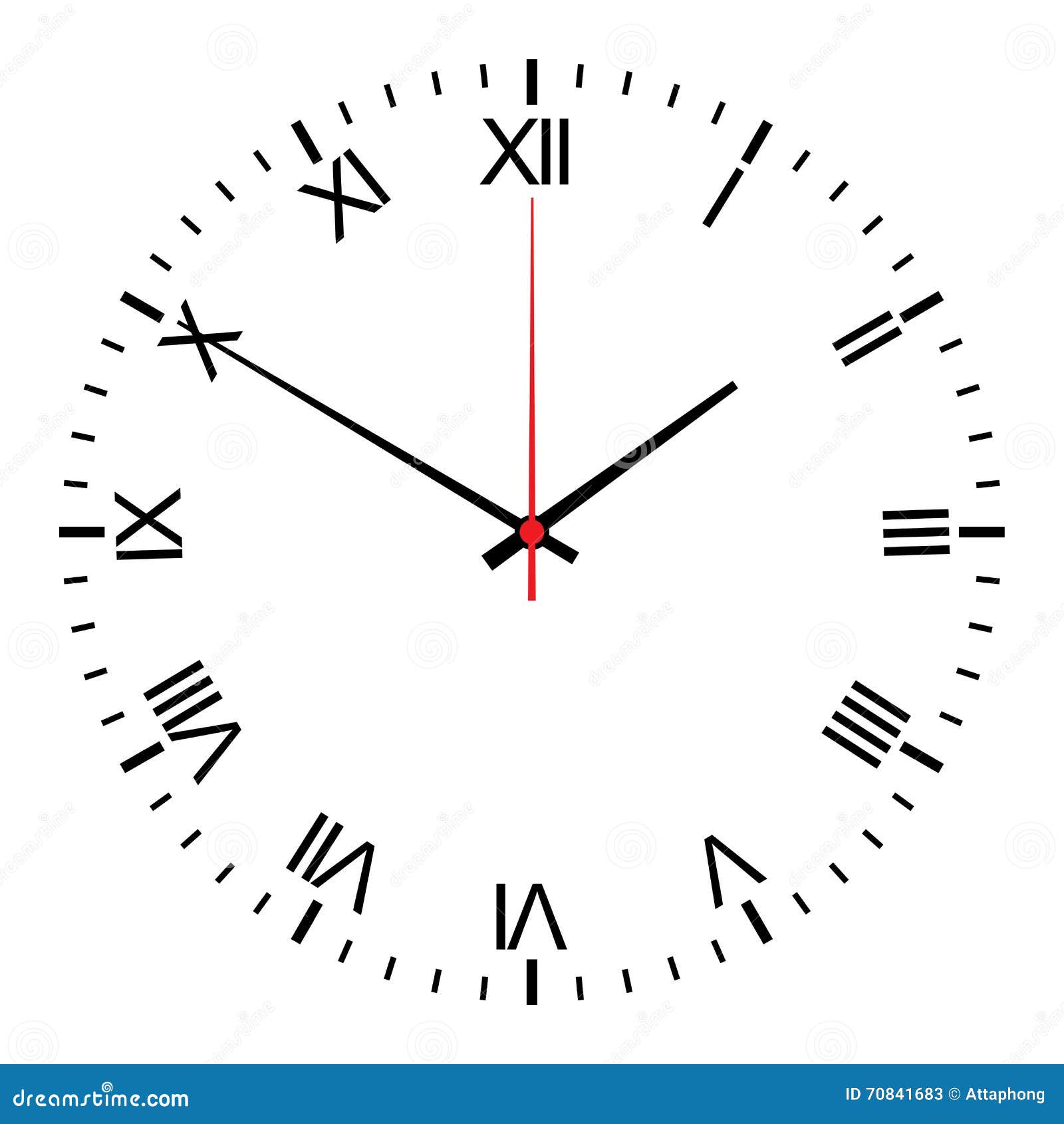 Vintage Clock Isolated on White Vector Stock Vector - Illustration of ...