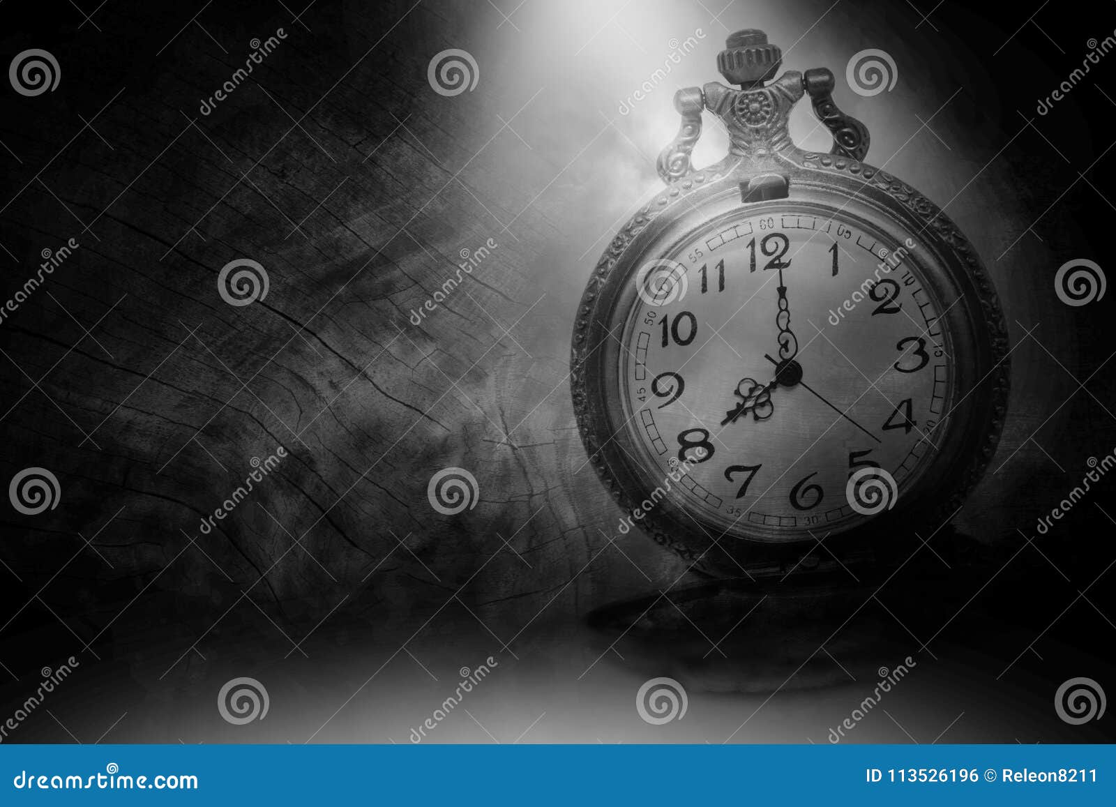 Vintage clock on old black stock photo. Image of modern - 113526196
