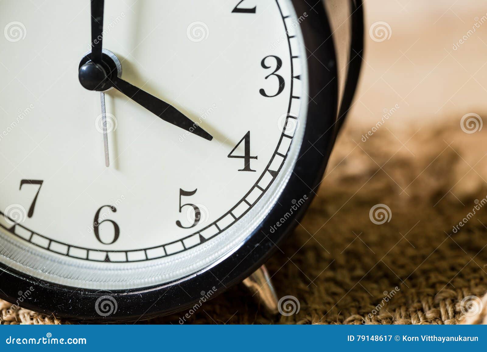 Vintage Clock Selective Focus at Number 4 O`clock Stock Image - Image ...