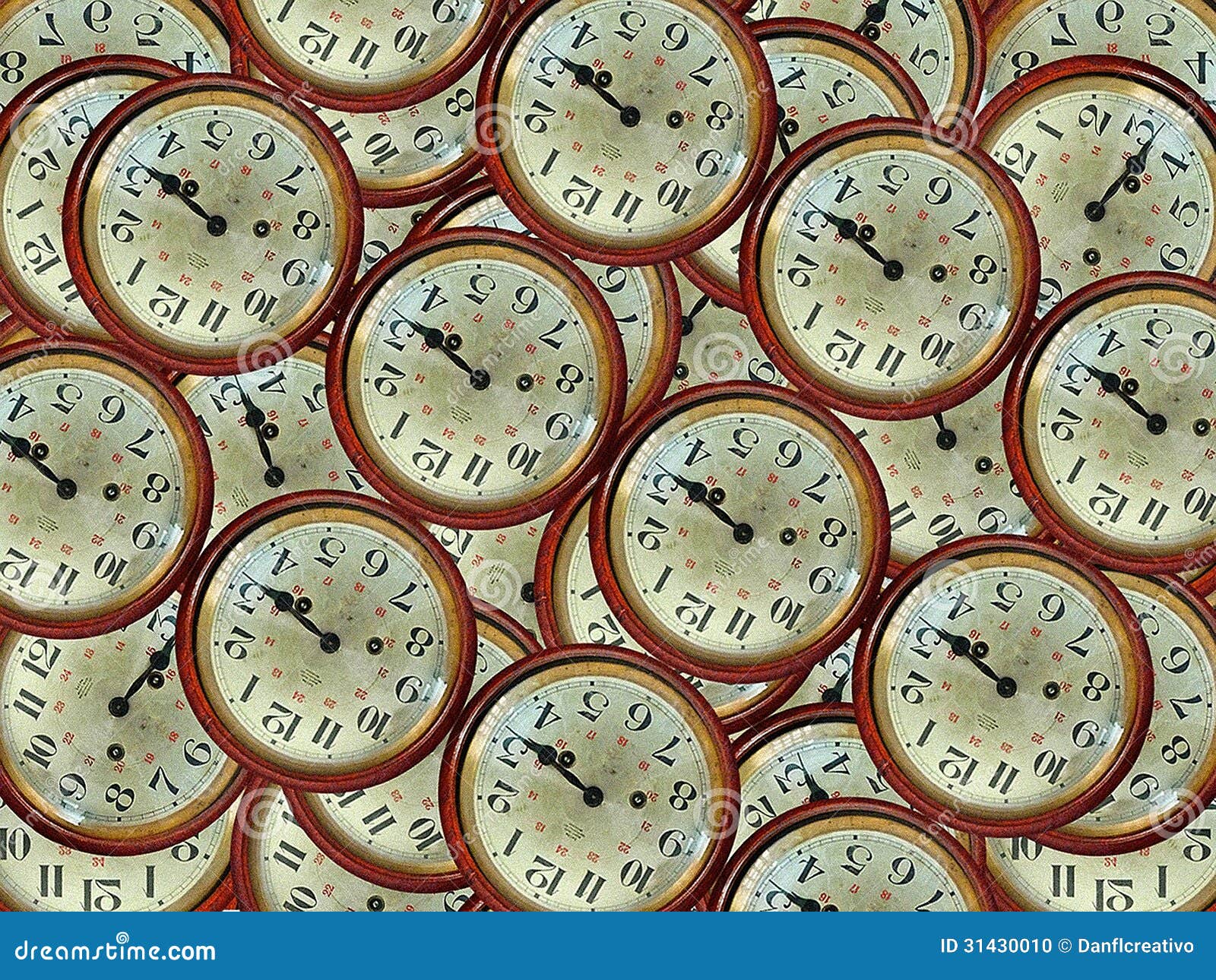 Vintage clocks pattern stock illustration. Illustration of print - 31430010