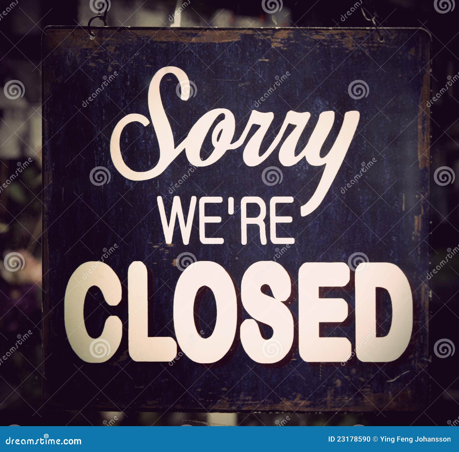 Vintage closed sign stock photo. Image of sign, people - 23178590