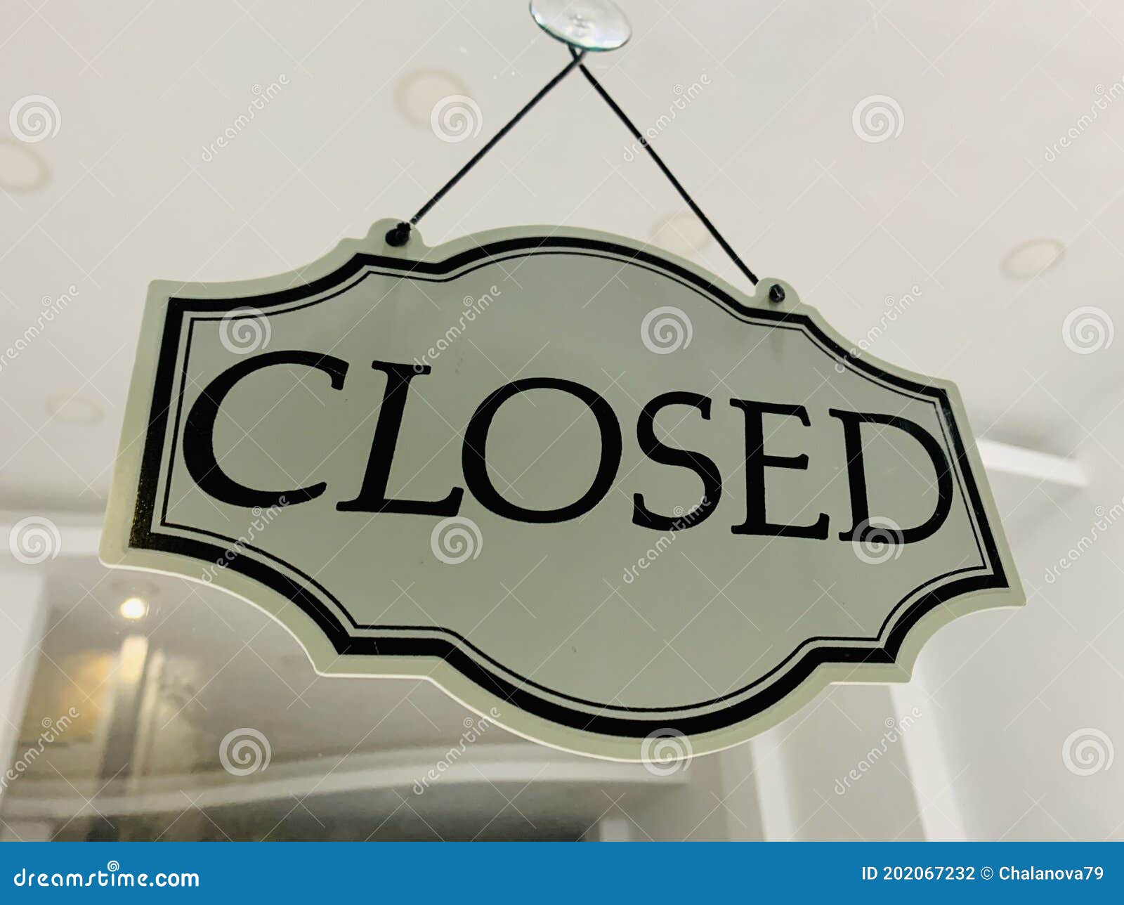 Vintage Closed Sign in Shop Window Stock Photo - Image of information ...