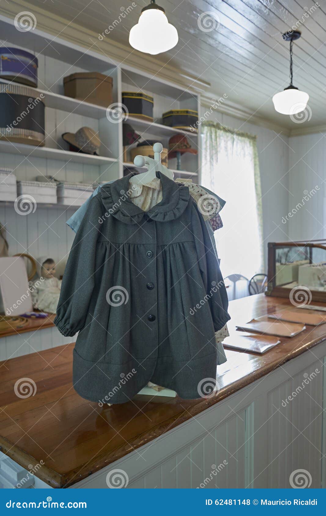 Vintage clothes store stock photo. Image of female, dresses - 62481148