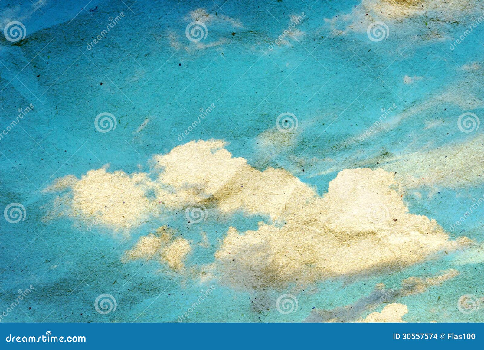 Vintage cloud and blue sky stock illustration. Illustration of ...