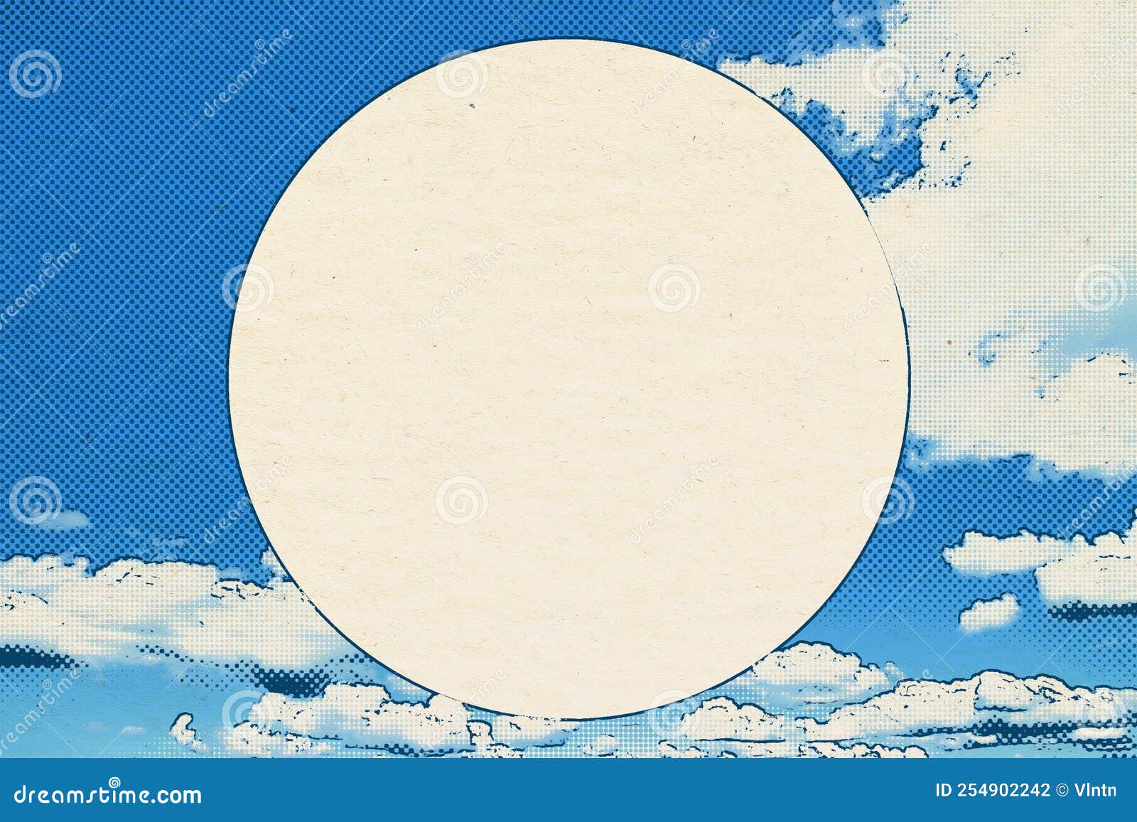 Vintage Clouds with Copyspace Stock Illustration - Illustration of ...