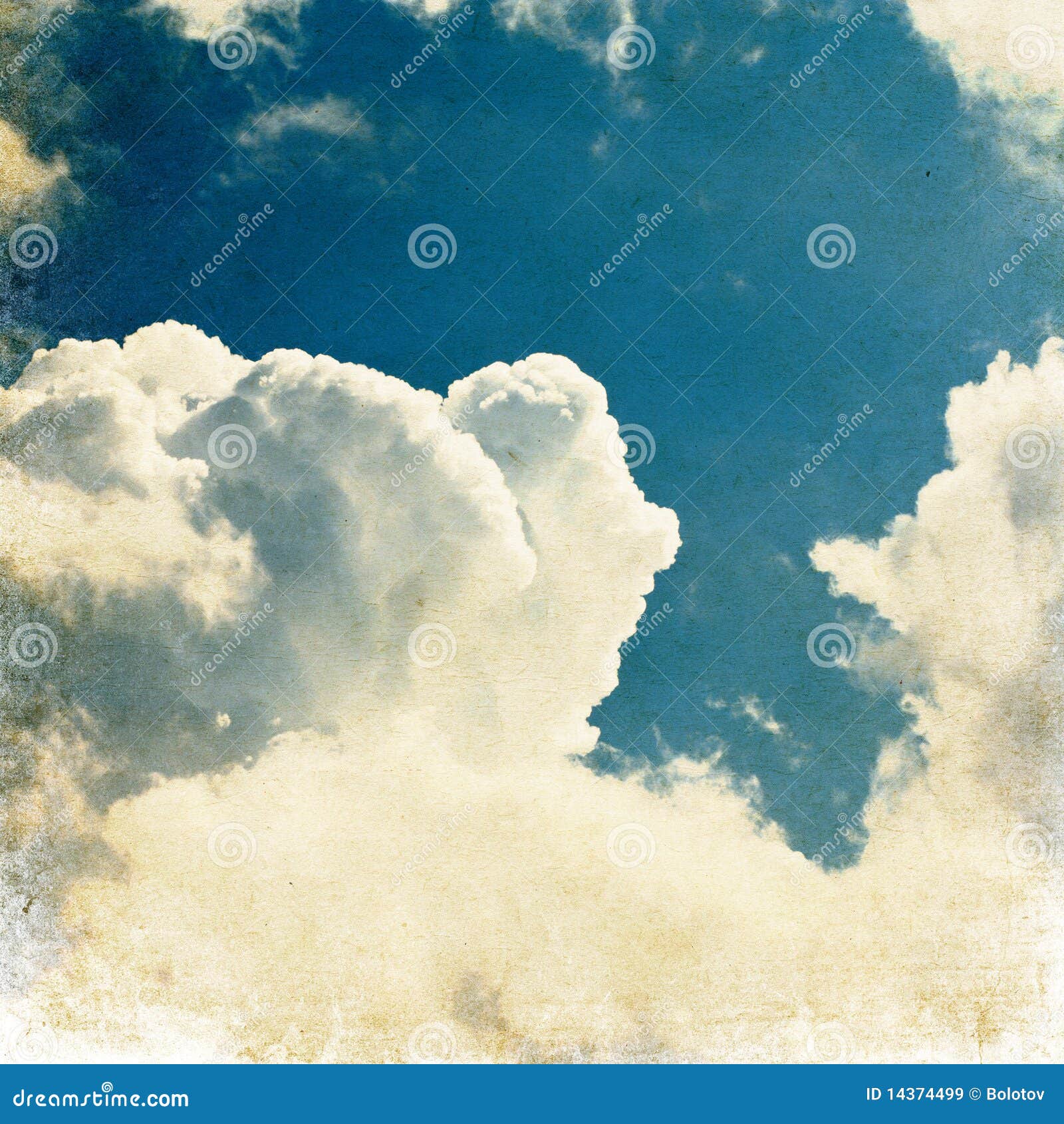 Vintage clouds sky image. stock illustration. Illustration of textured ...
