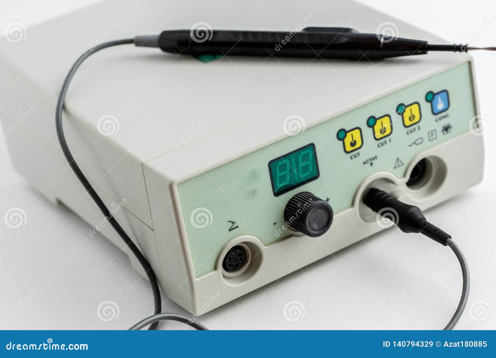 Vintage Coagulator. Device For Surgical Operations On White Isolated ...