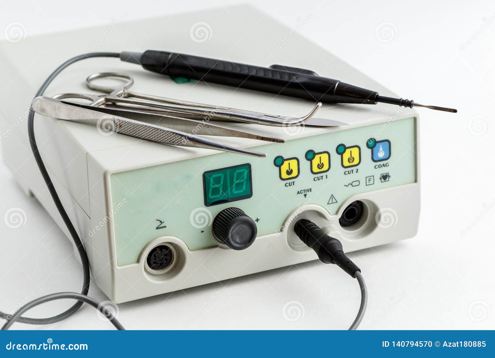 Vintage Coagulator. Device For Surgical Operations On White Isolated ...