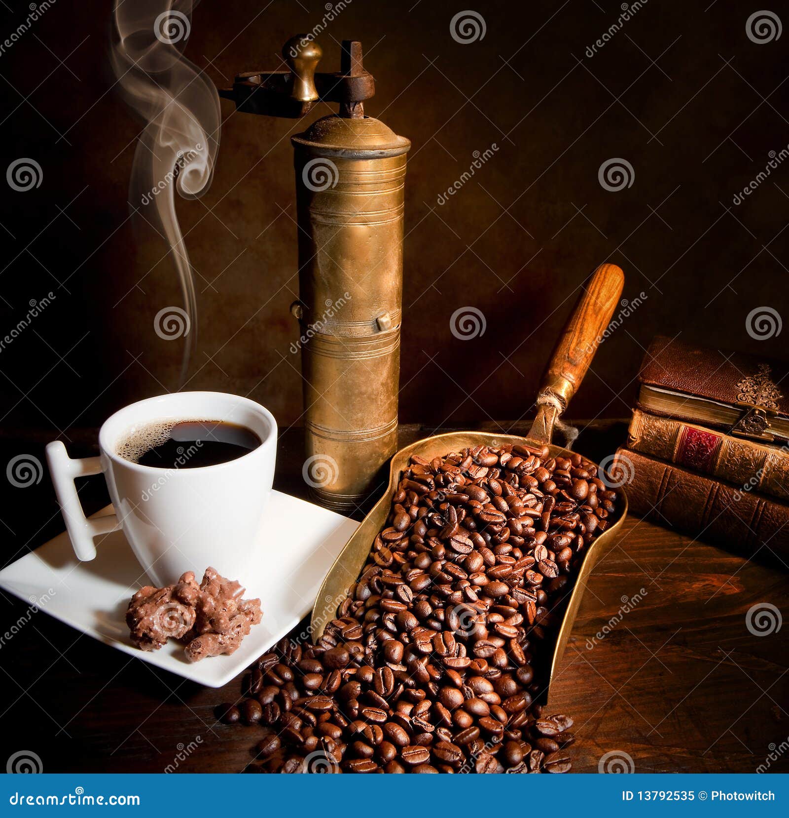 Vintage coffee stock image. Image of cappuccino, retro - 13792535