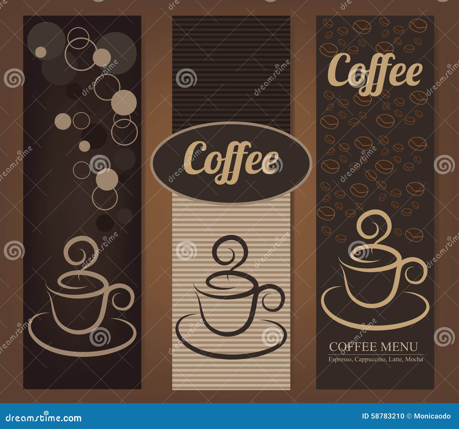 Vintage Coffee banners stock vector. Illustration of brown - 58783210