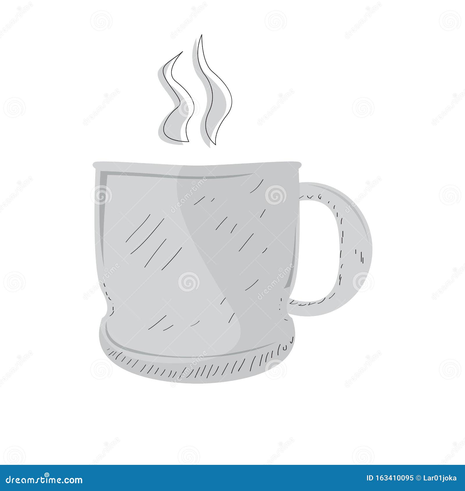 Vintage coffee cup stock vector. Illustration of morning - 163410095
