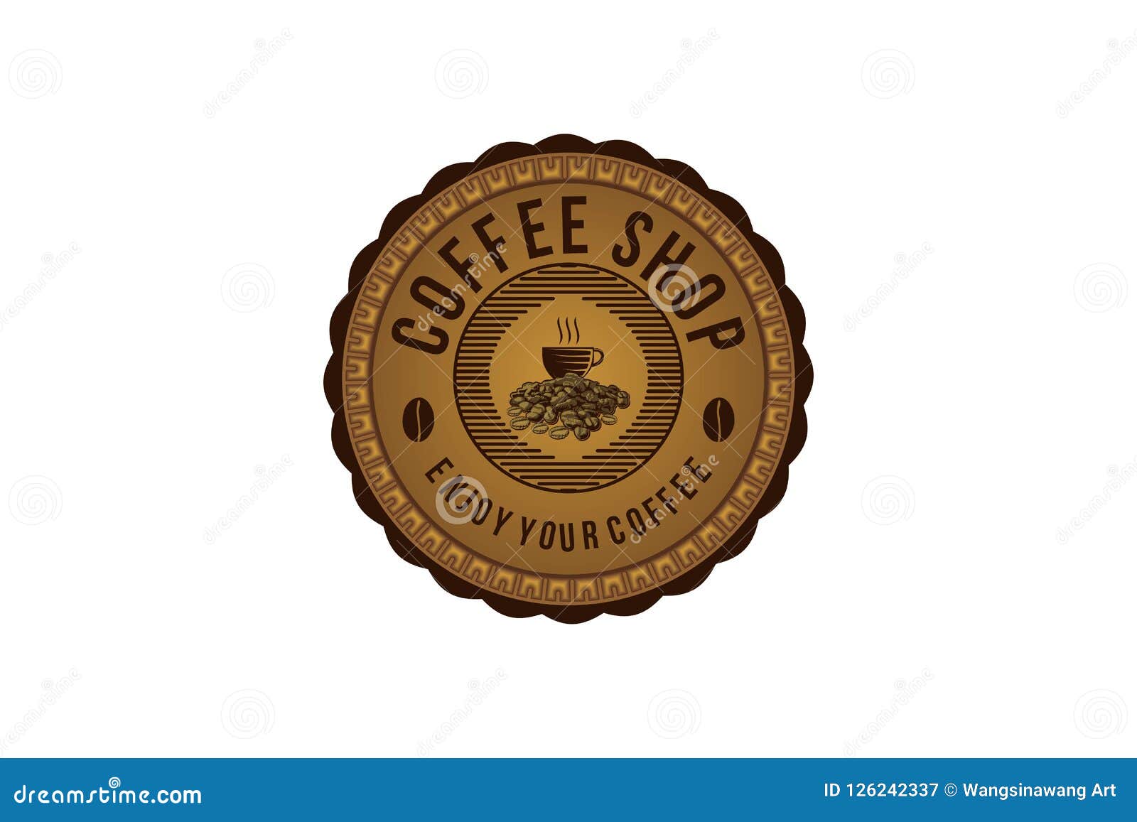 Vintage Coffee Logo Design Inspiration. Stock Vector - Illustration of ...