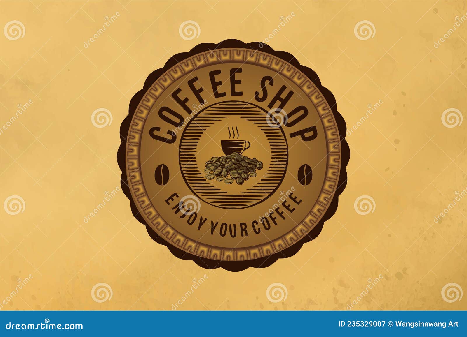 Vintage Coffee Logo Design Inspiration Stock Vector - Illustration of ...