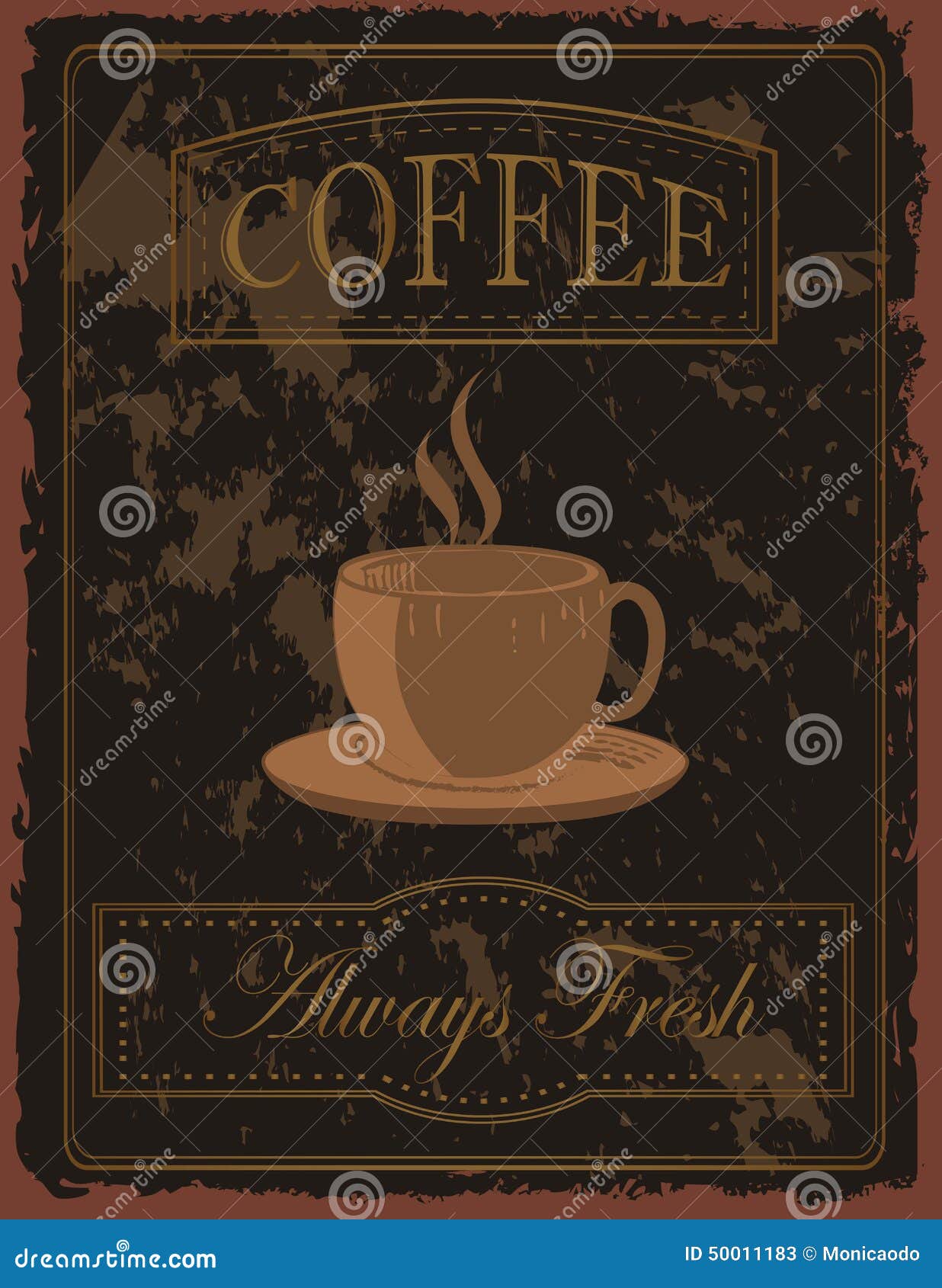 Vintage Coffee Poster stock vector. Illustration of store - 50011183