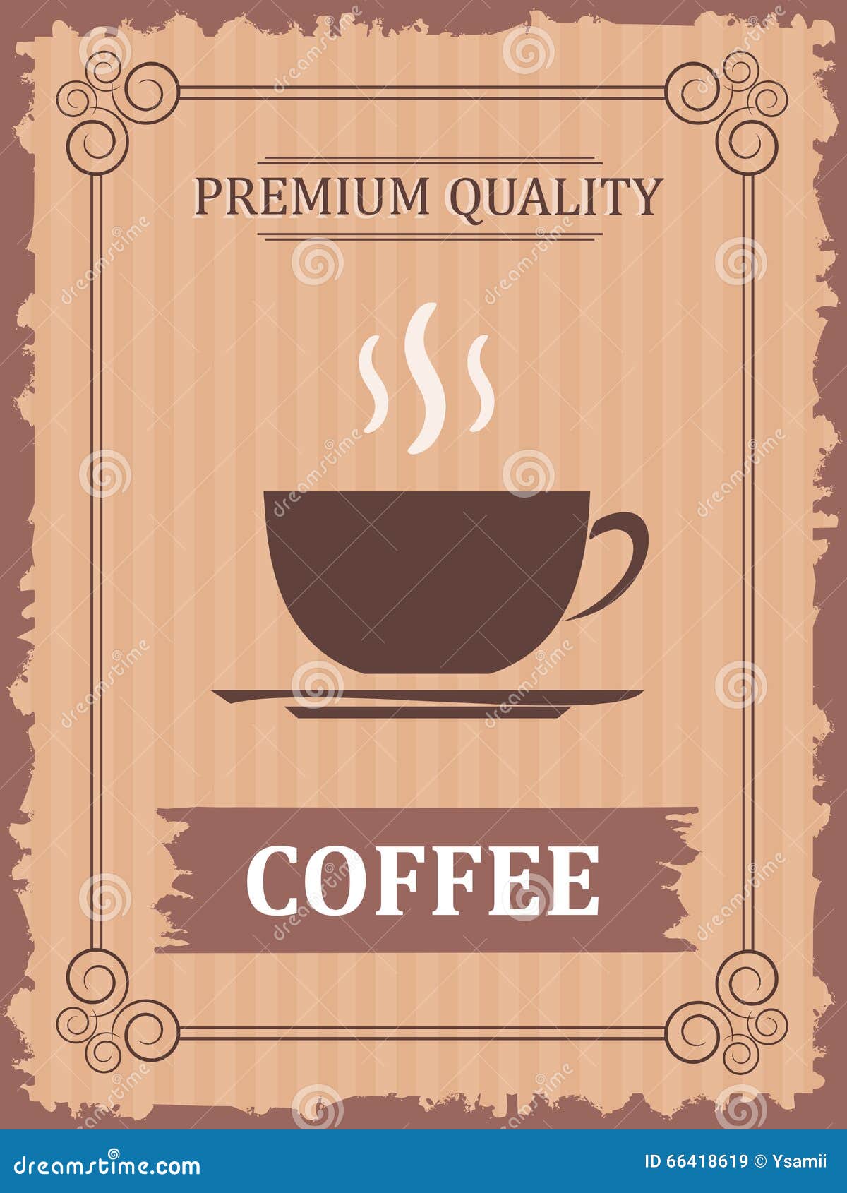 Vintage coffee poster stock illustration. Illustration of premium ...