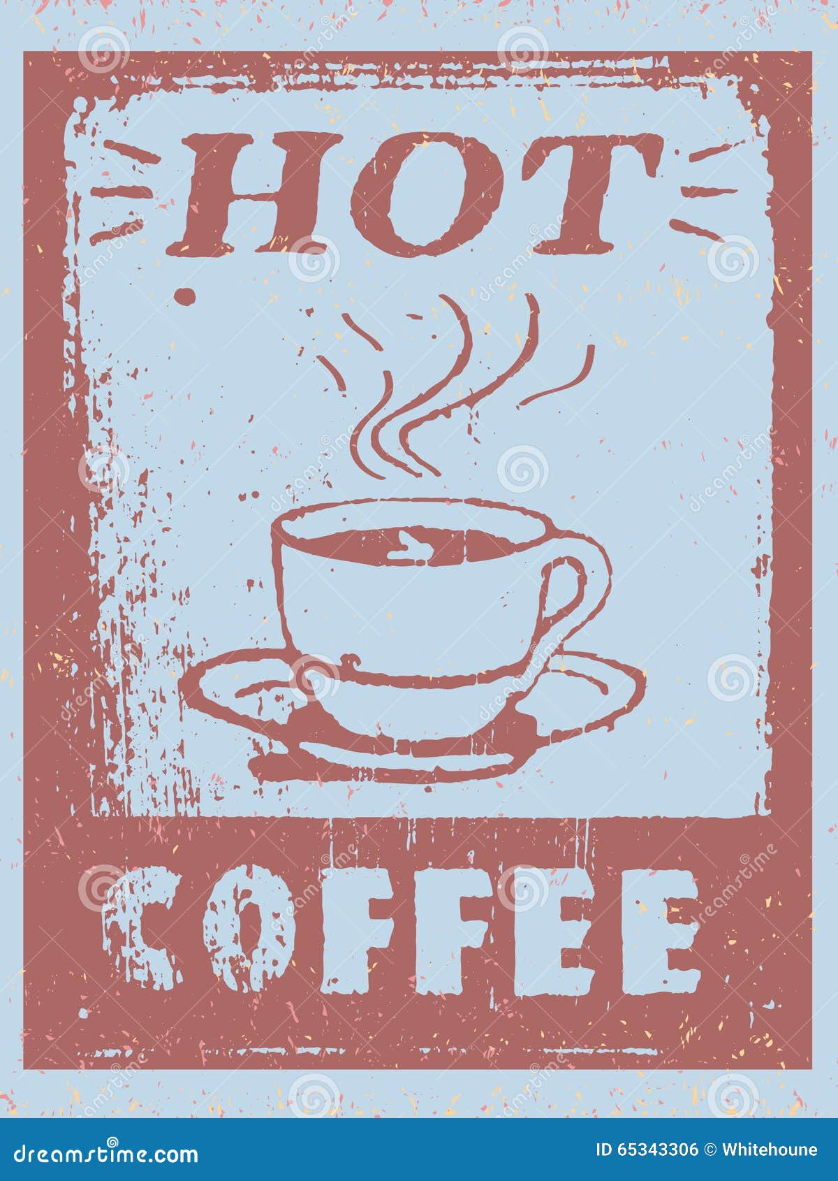Vintage coffee sign stock vector. Illustration of sign - 65343306