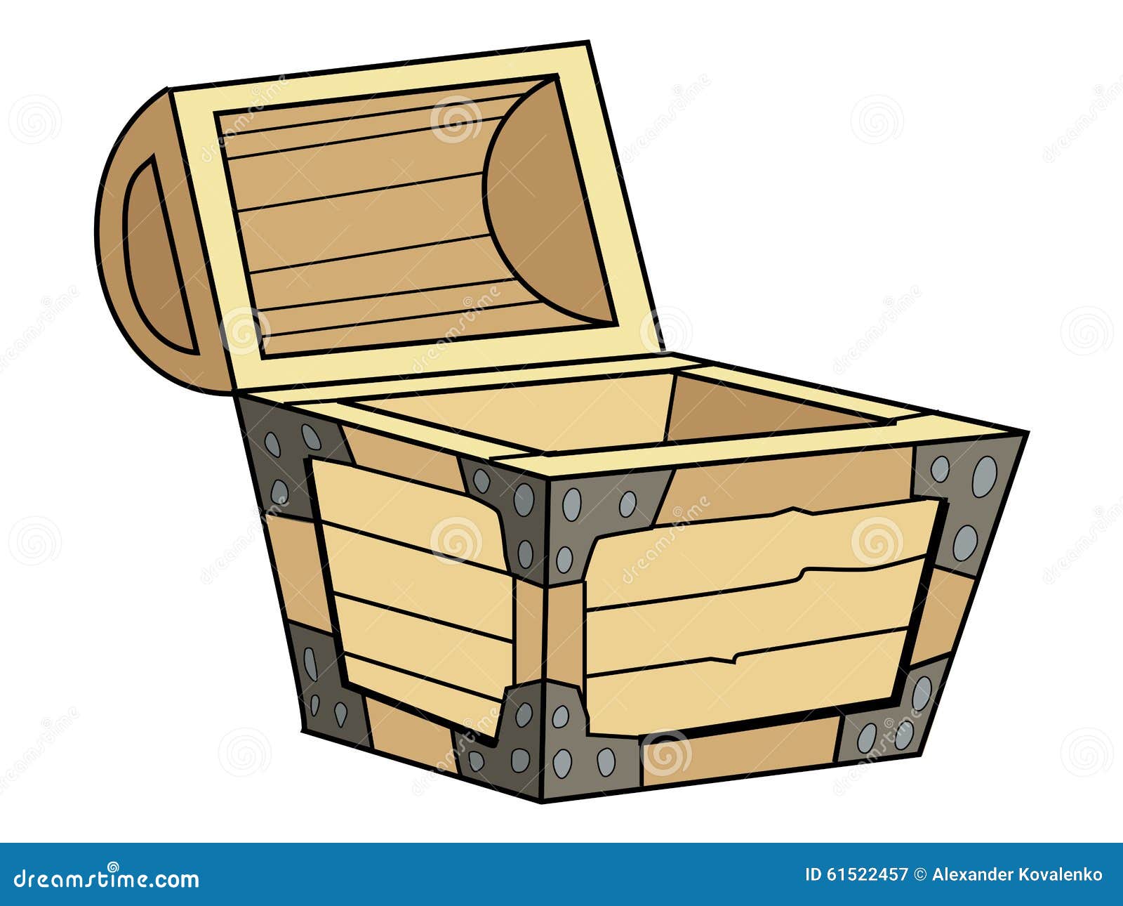 Coffer With Lock Bold Black Silhouette Icon Isolated On White. Treasure ...