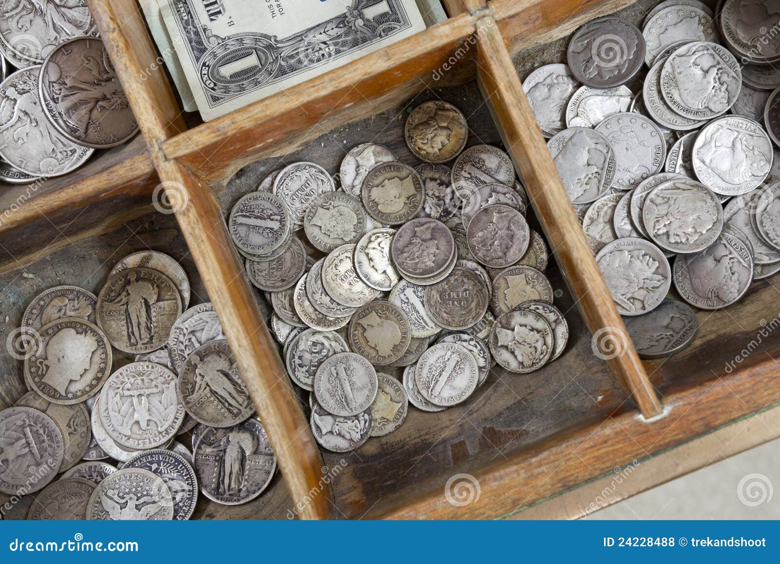 Vintage Coin Drawer stock photo. Image of vintage, liberty - 24228488