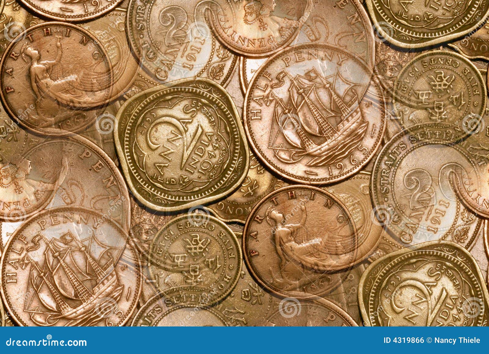 Vintage Coins Background Abstract Editorial Photo - Image of kong ...