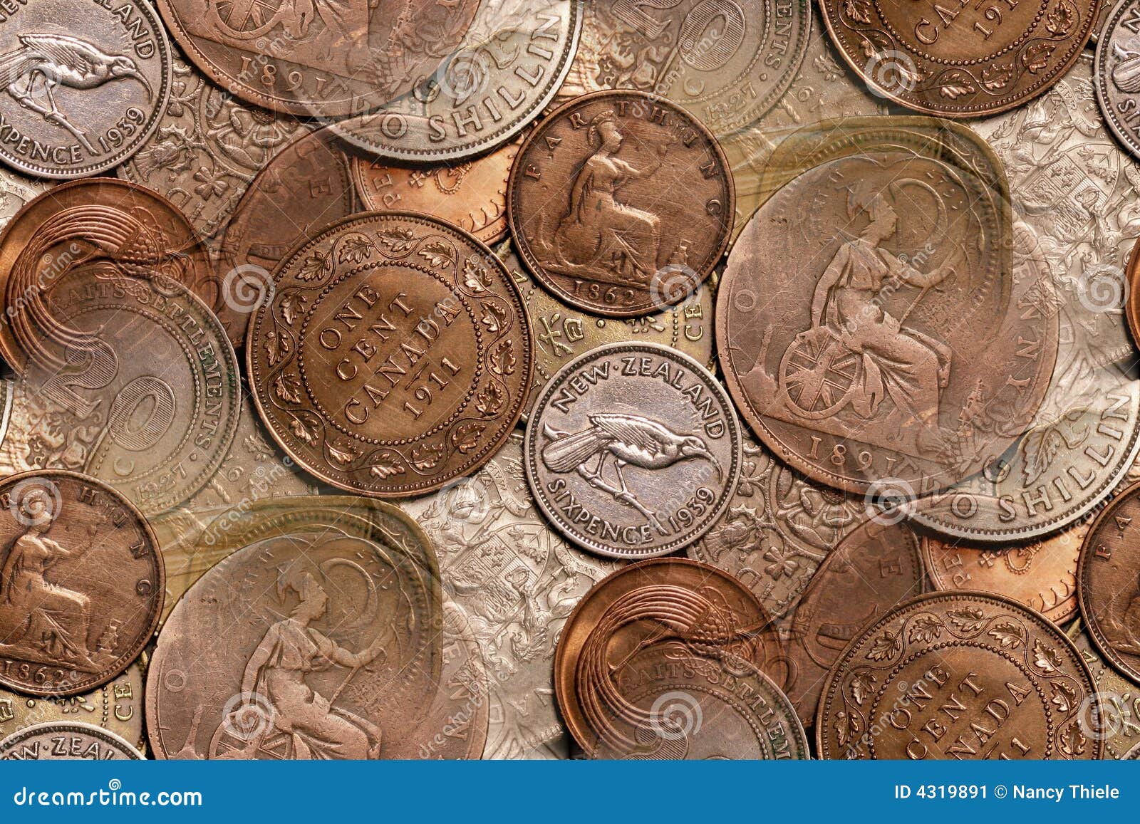 Vintage Coins Background Abstract Editorial Photo - Image of commerce ...