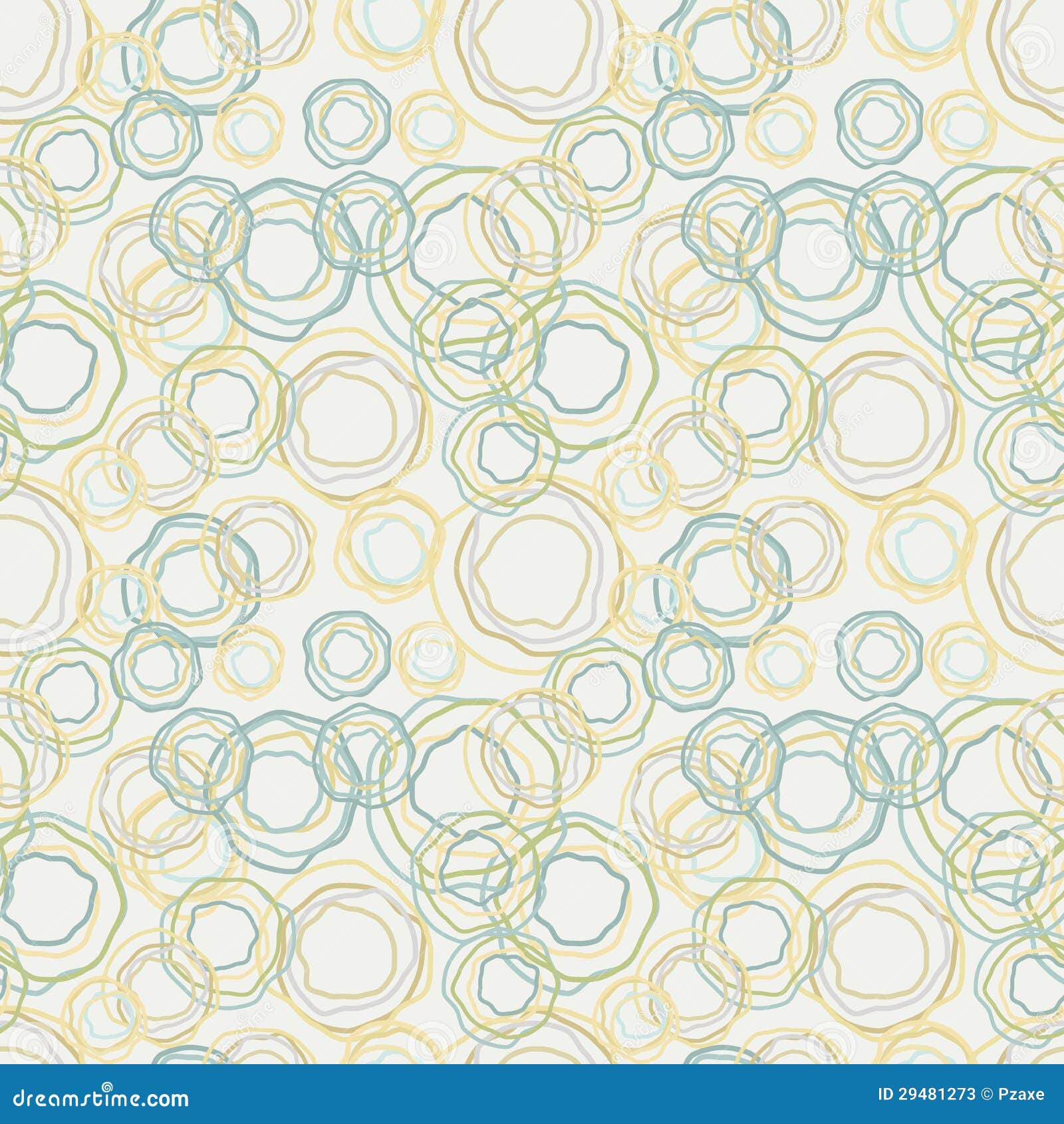 Vintage Color Curved Circles Pattern - Seamless Ba Stock Vector ...