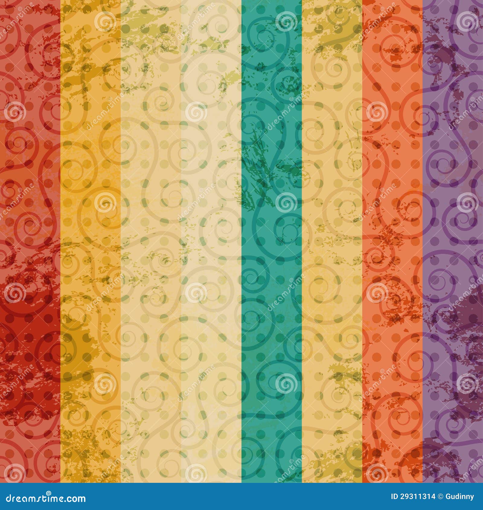 Vintage Color Line Seamless Stock Vector - Illustration of repetition ...