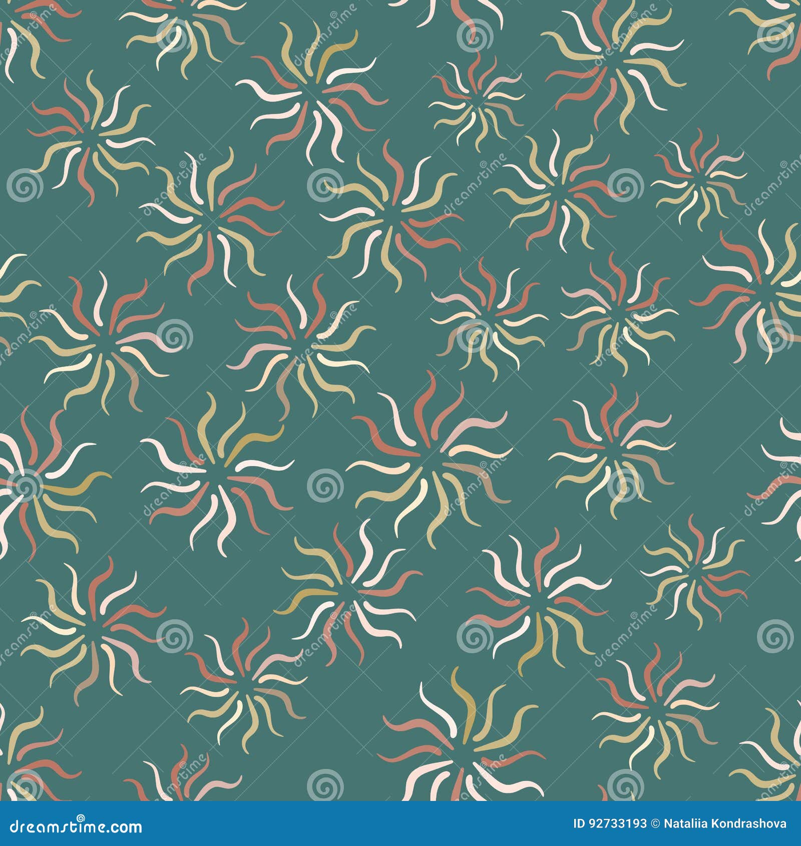 Vintage Color Seamless Pattern Stock Vector - Illustration of antique ...