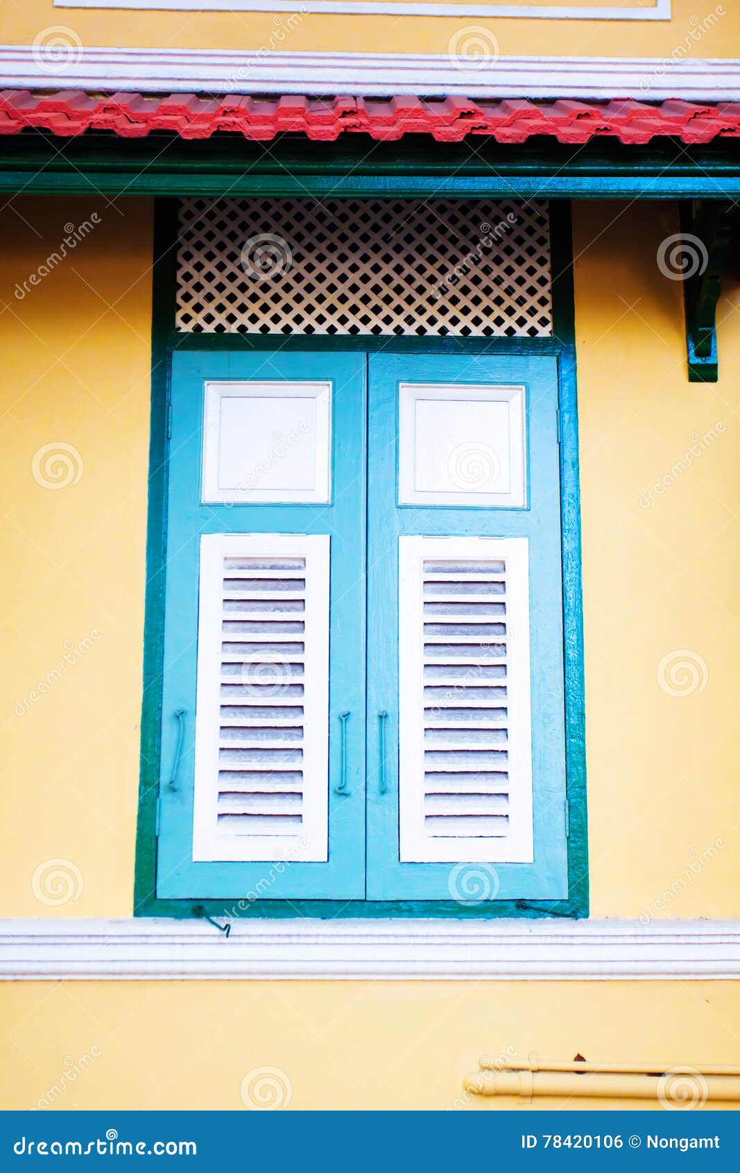 Vintage color wood window stock photo. Image of decor - 78420106