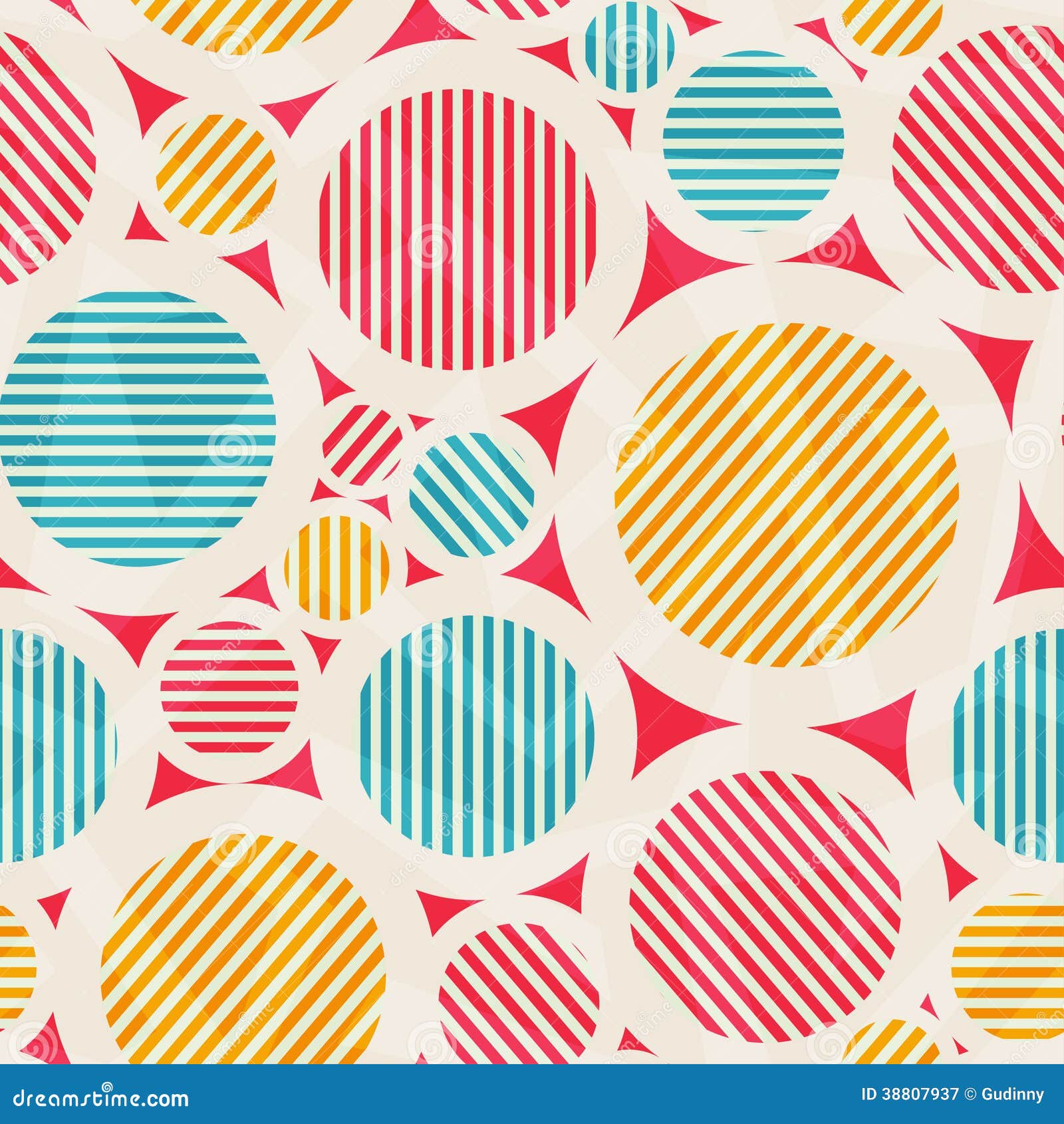 Vintage Colored Circle Seamless Texture Stock Vector - Illustration of ...