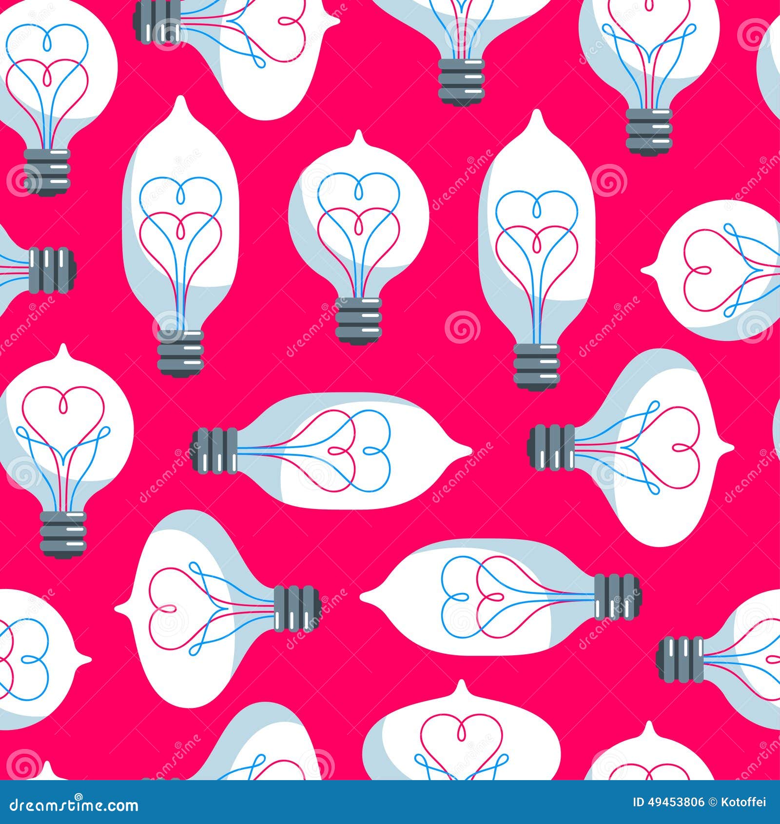 Vintage Colored Light Bulbs Seamless Pattern Stock Vector ...
