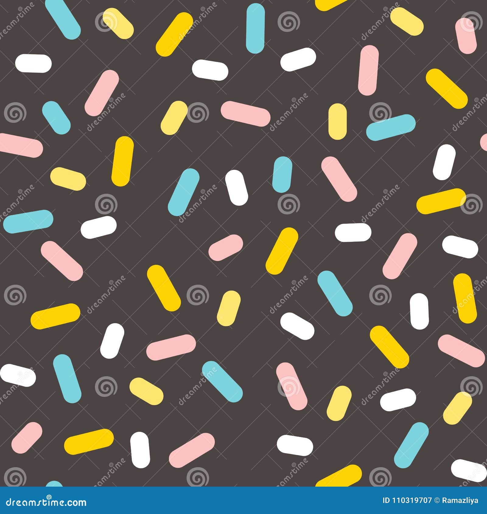 Seamless Pattern Of Colored Sprinkles In Vector Stock Vector ...