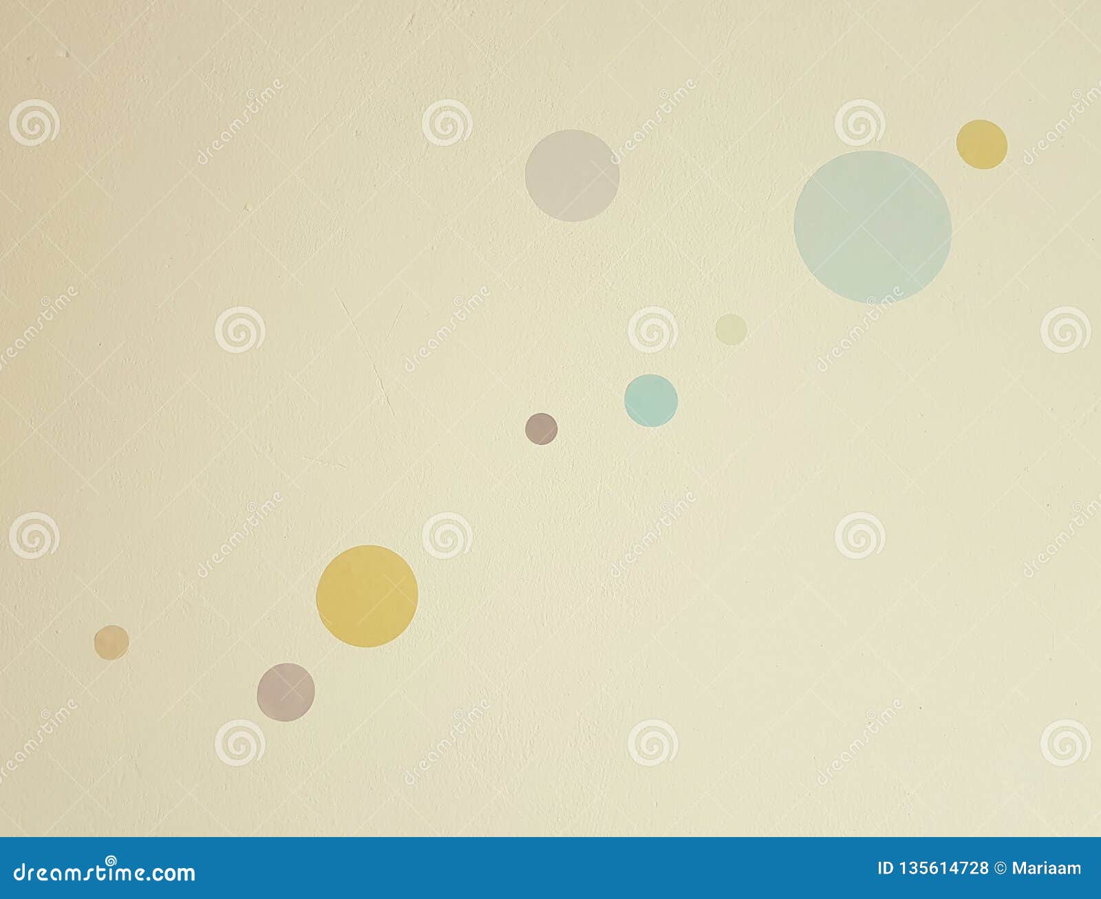 Dots on the Wall. Retro Style Colors. Vintage Background Design. Stock ...
