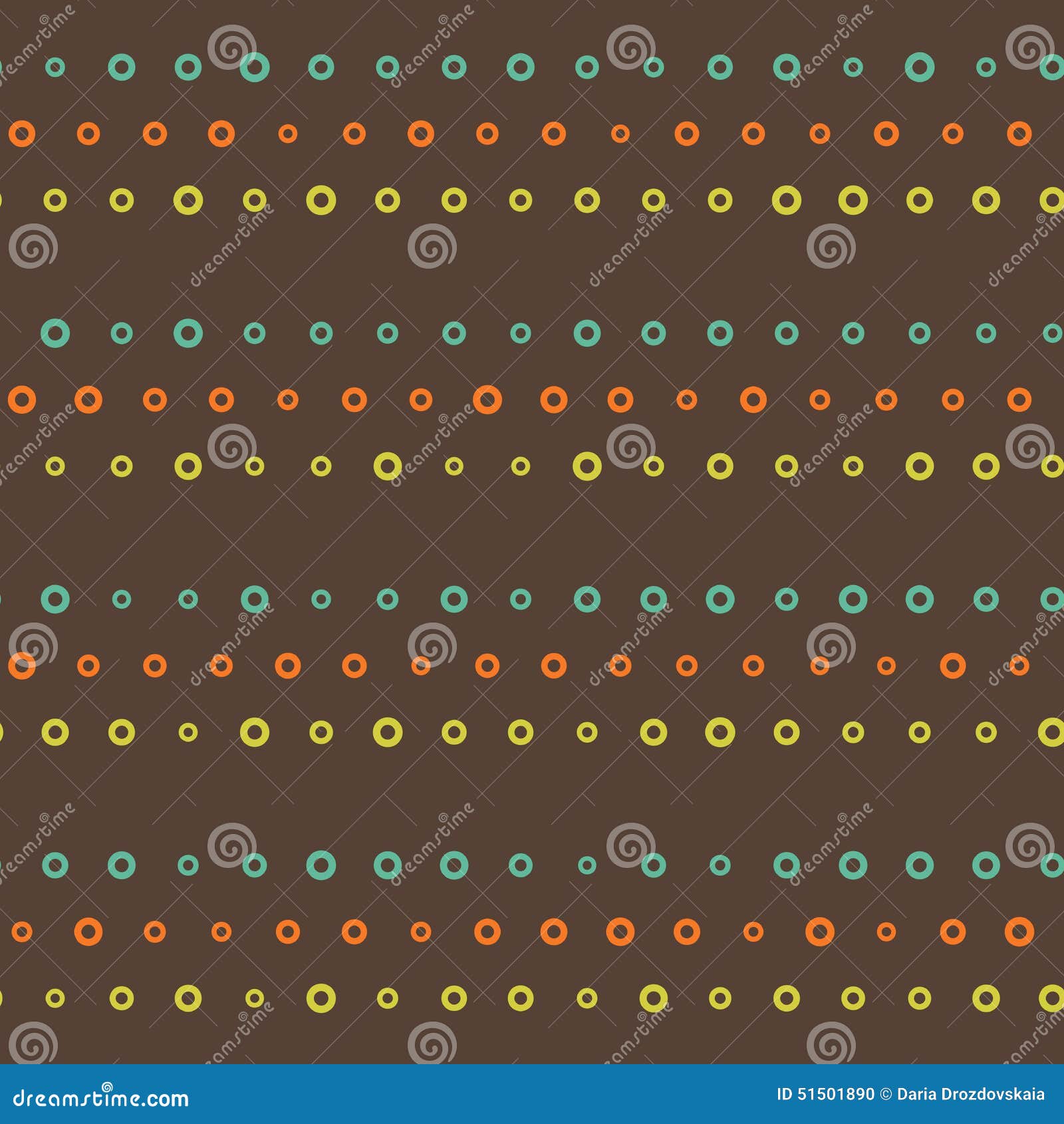 Vintage Colorful Geometric Brown Dots Pattern Stock Vector ...