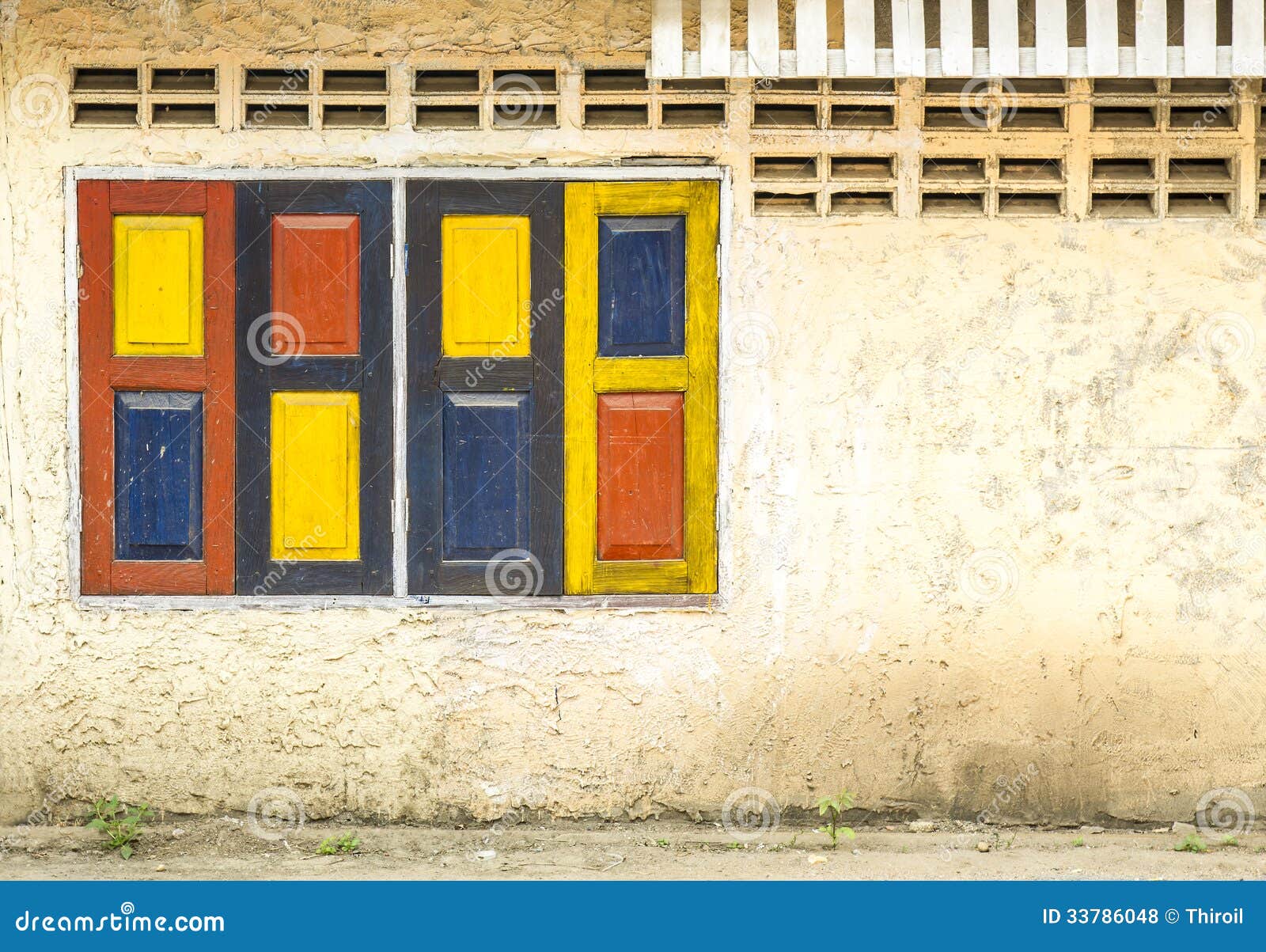 Vintage colorful windows. stock photo. Image of isolated - 33786048