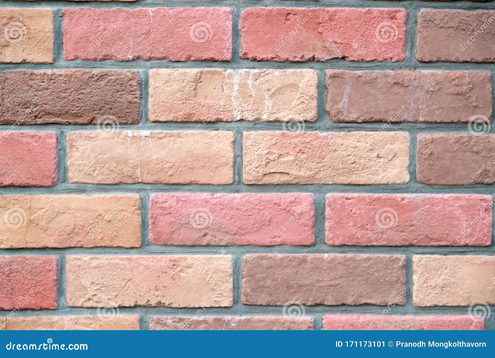 Vintage Colour Brick Wall Pattern Stock Image - Image of brickwork ...