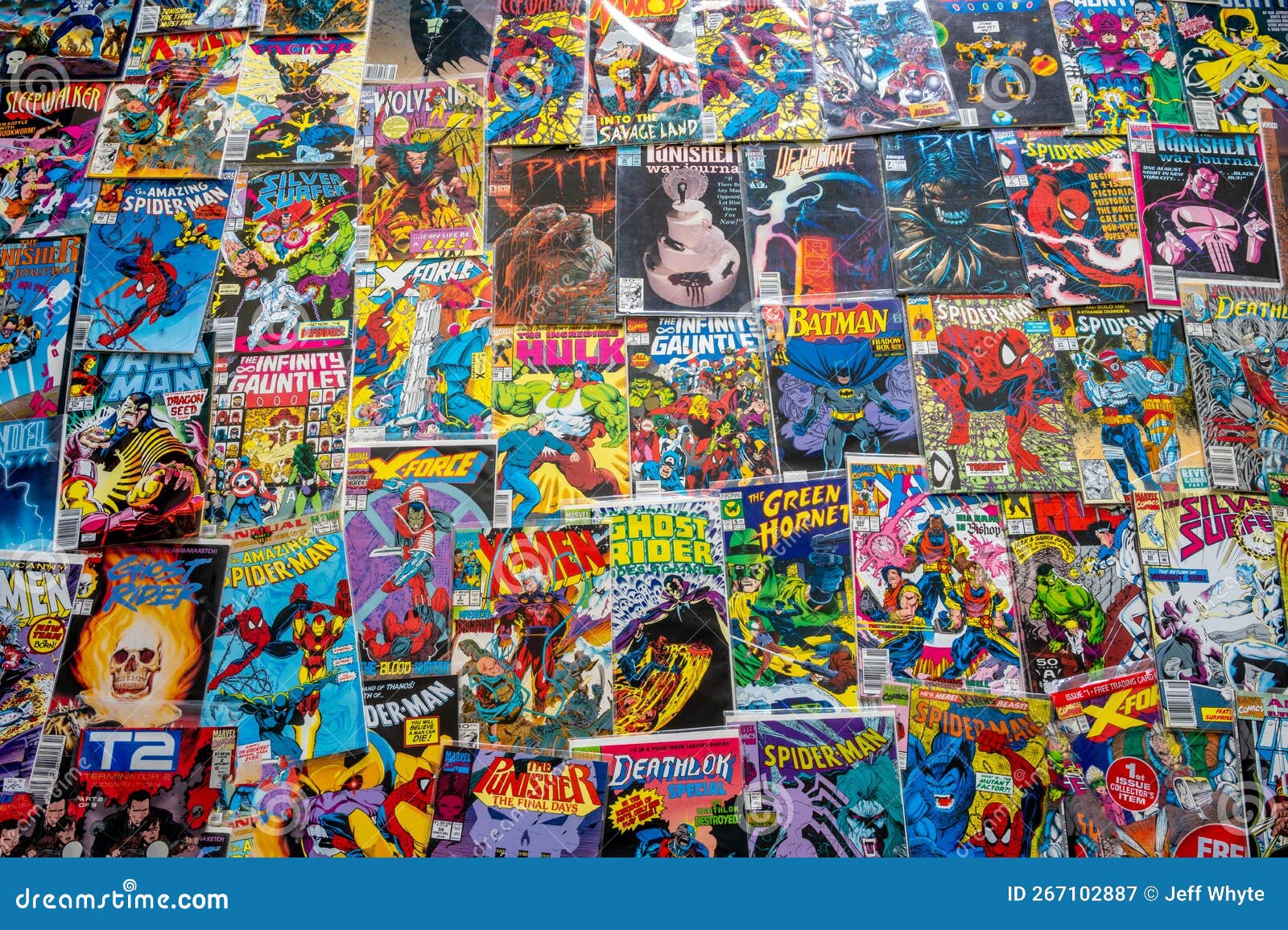 Vintage Comic Book Collection Showing Comic Book Covers Editorial Photo ...