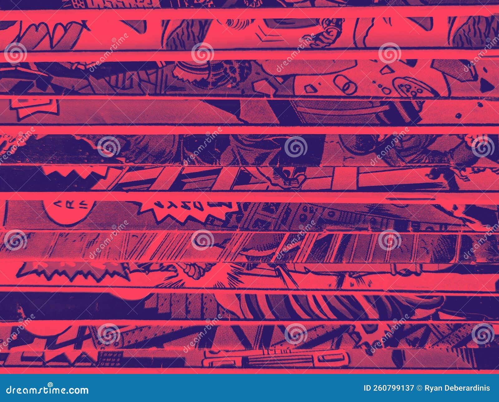 Vintage Comic Book Collection Stacked in a Pile Creates Background ...